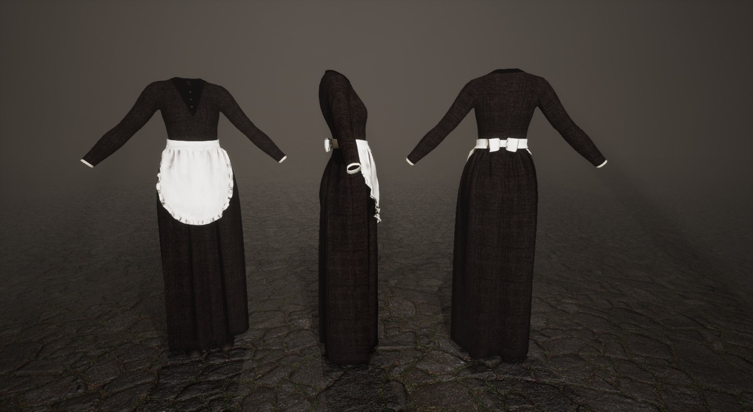 3D model Victorian Maids VR / AR / low-poly | CGTrader