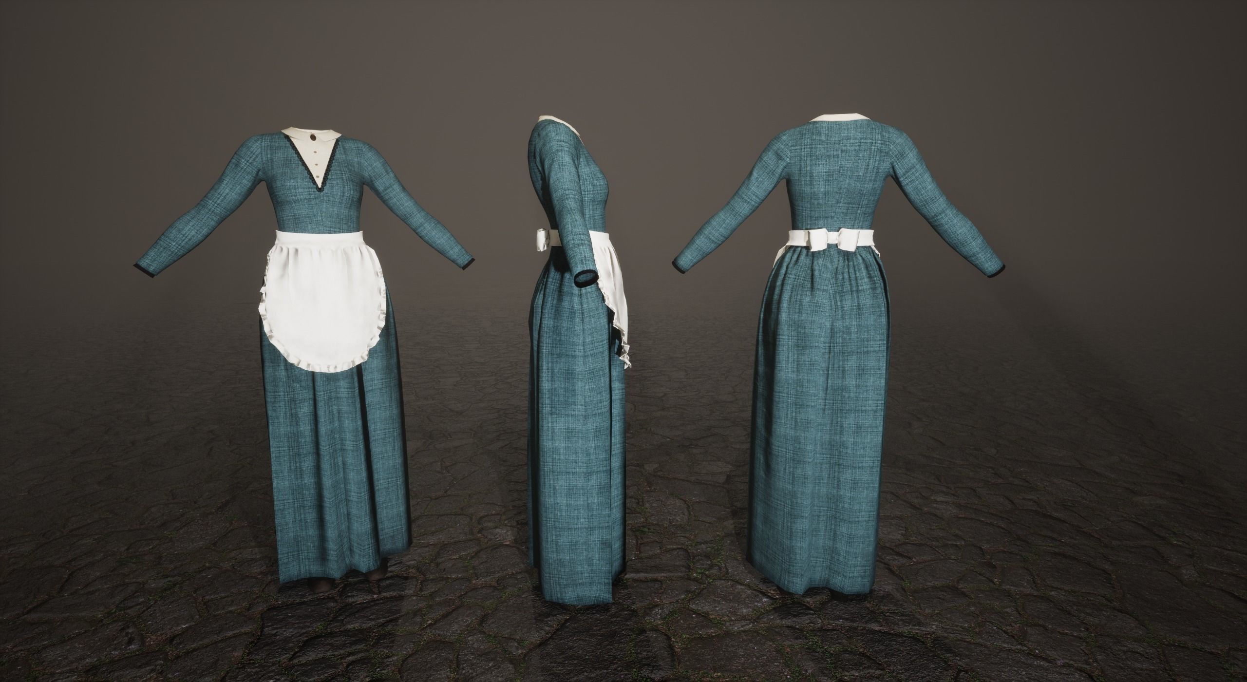 3D model Victorian Maids VR / AR / low-poly | CGTrader