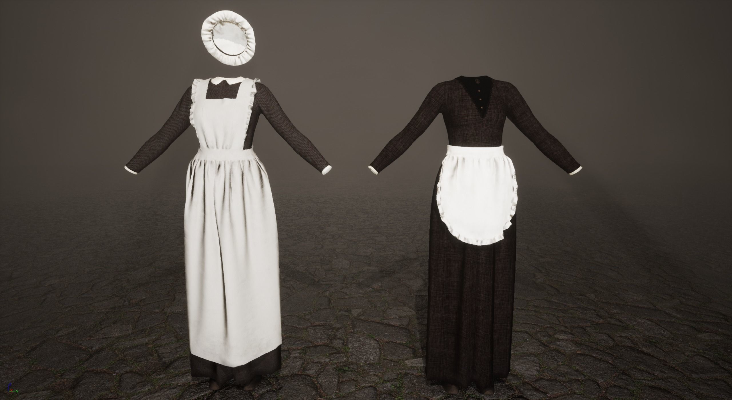 3D model Victorian Maids VR / AR / low-poly | CGTrader