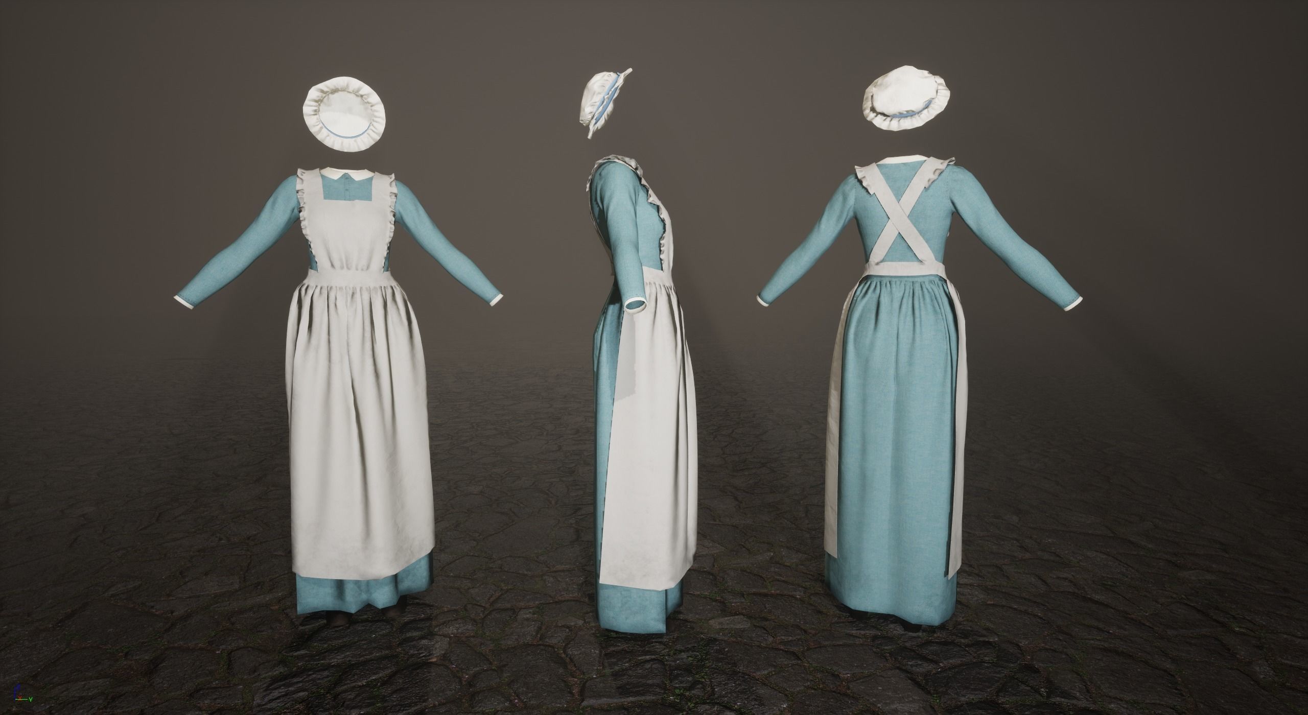 3D model Victorian Maids VR / AR / low-poly | CGTrader