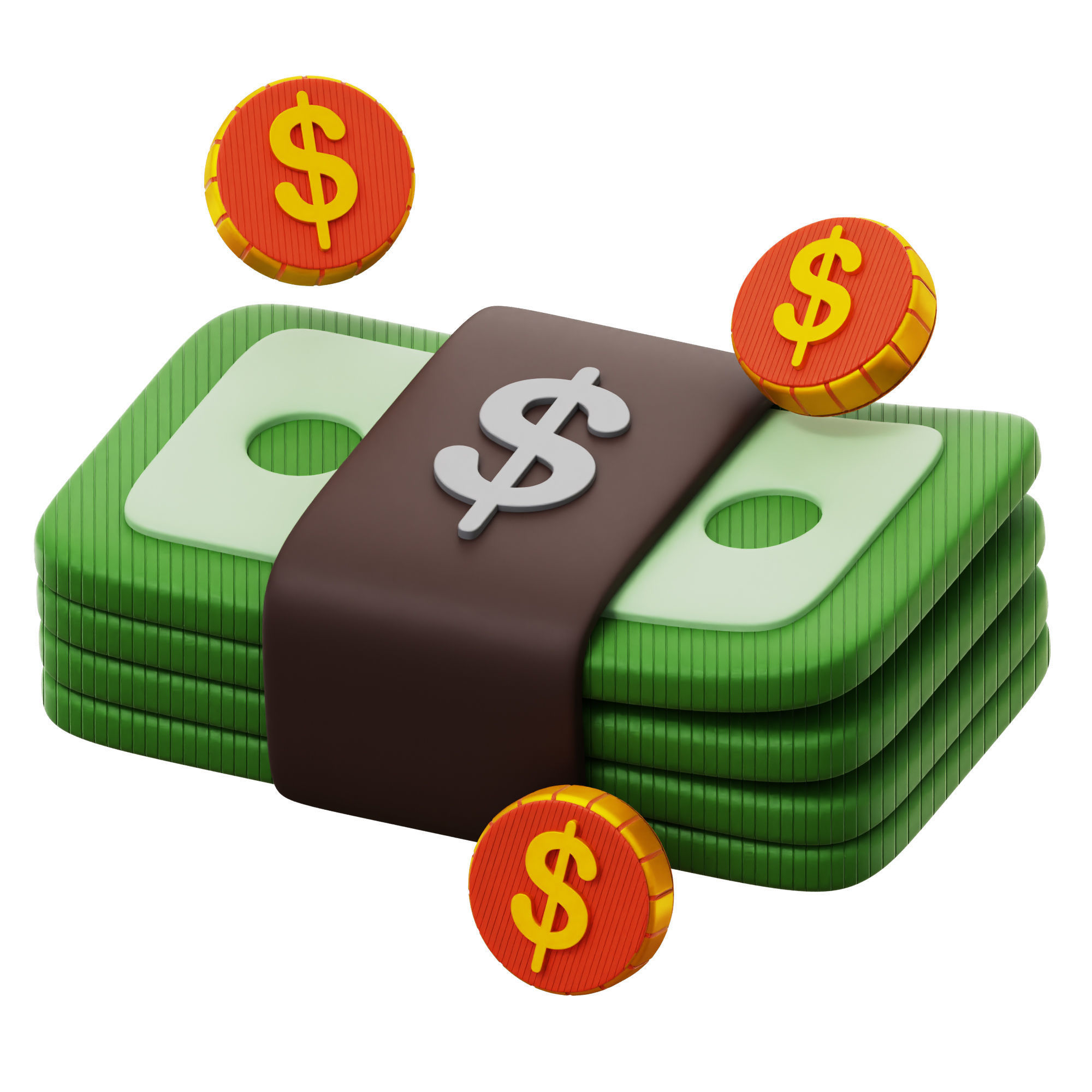 3D model 3D Paper Money VR / AR / low-poly | CGTrader