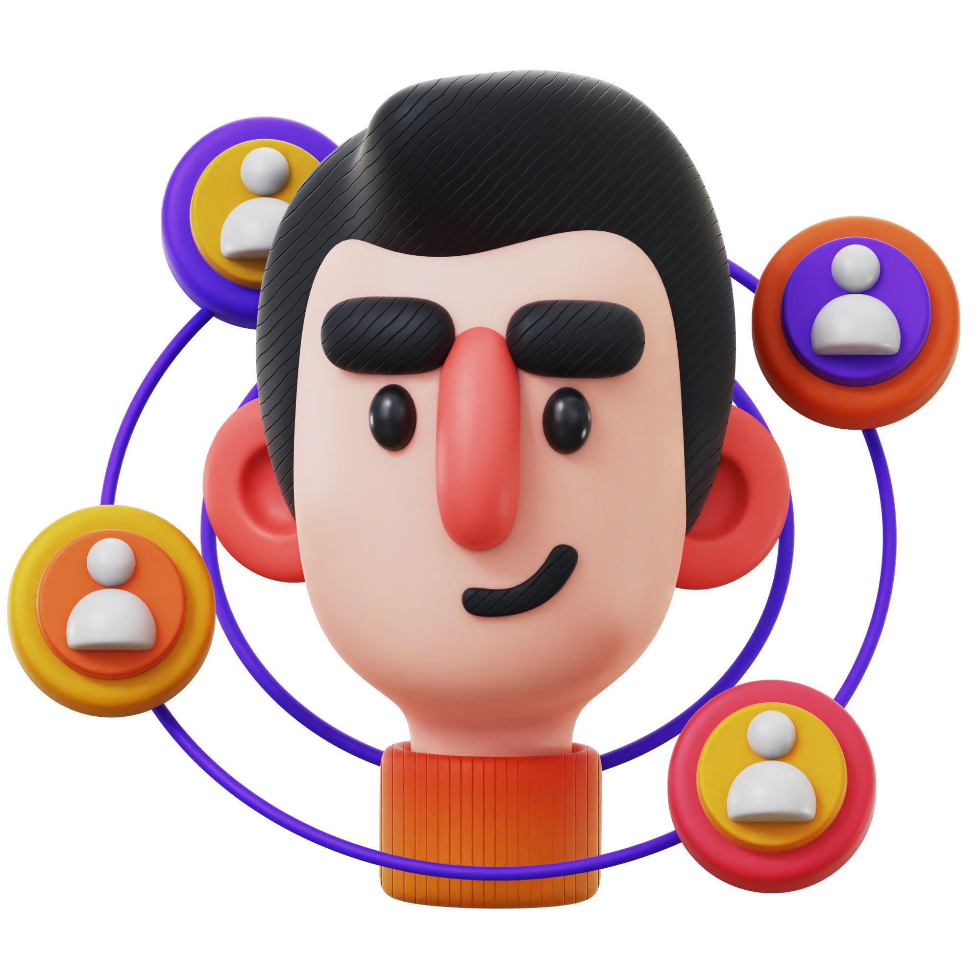 3D model 3D Networking Business VR / AR / low-poly | CGTrader