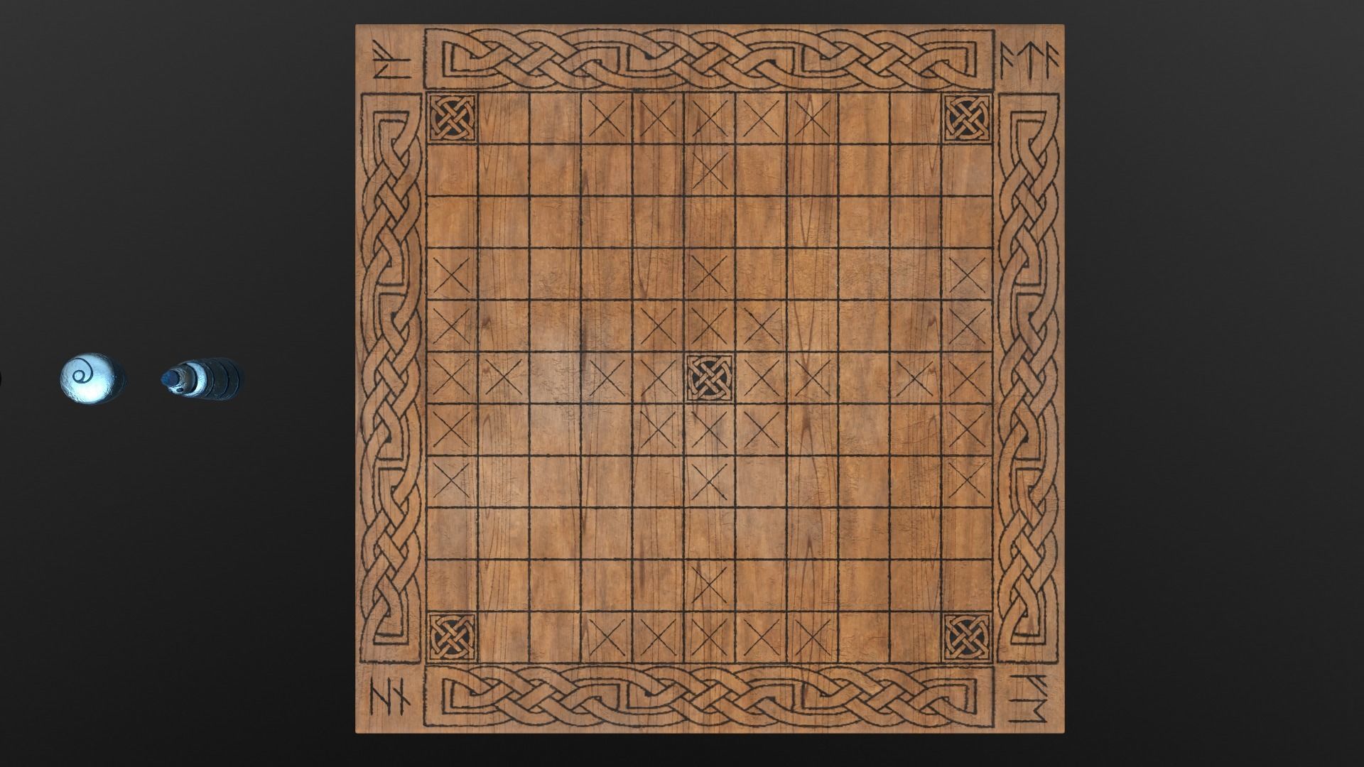 3D model Hnefatafl - Gameready Viking Boardgame models - Square version ...