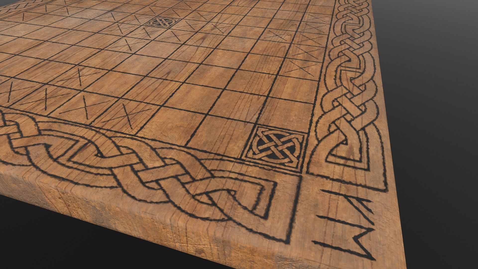 3D model Hnefatafl - Gameready Viking Boardgame models - Square version ...