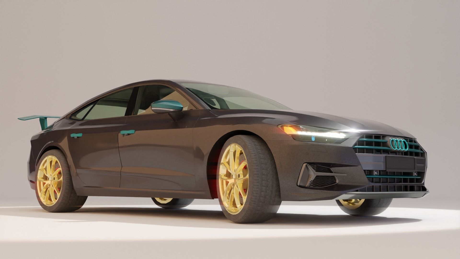 Custom Audi A7 Sedan free VR / AR / low-poly 3D model | CGTrader