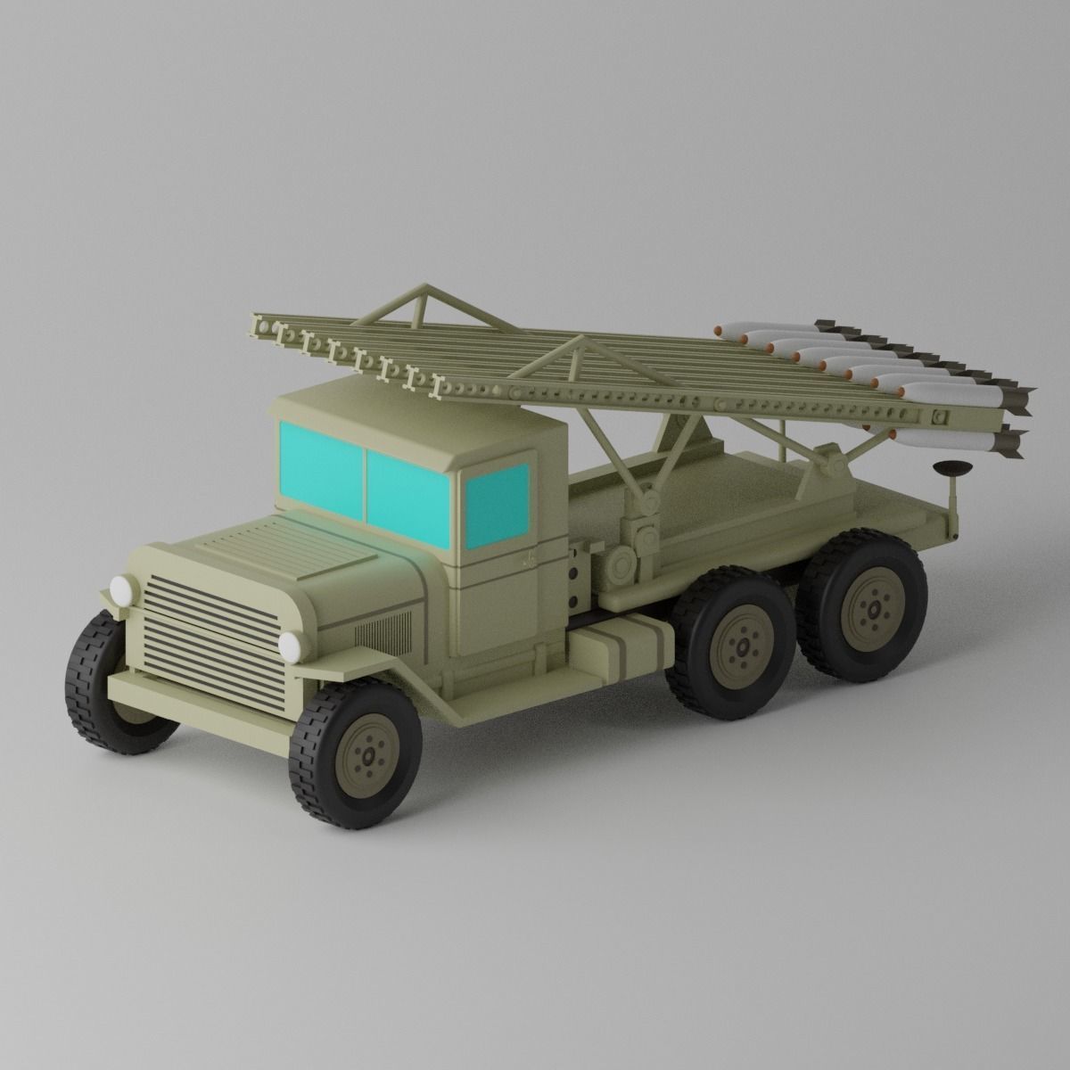 Katyusha BM-13 Multiple Rocket Launcher 3D model | CGTrader