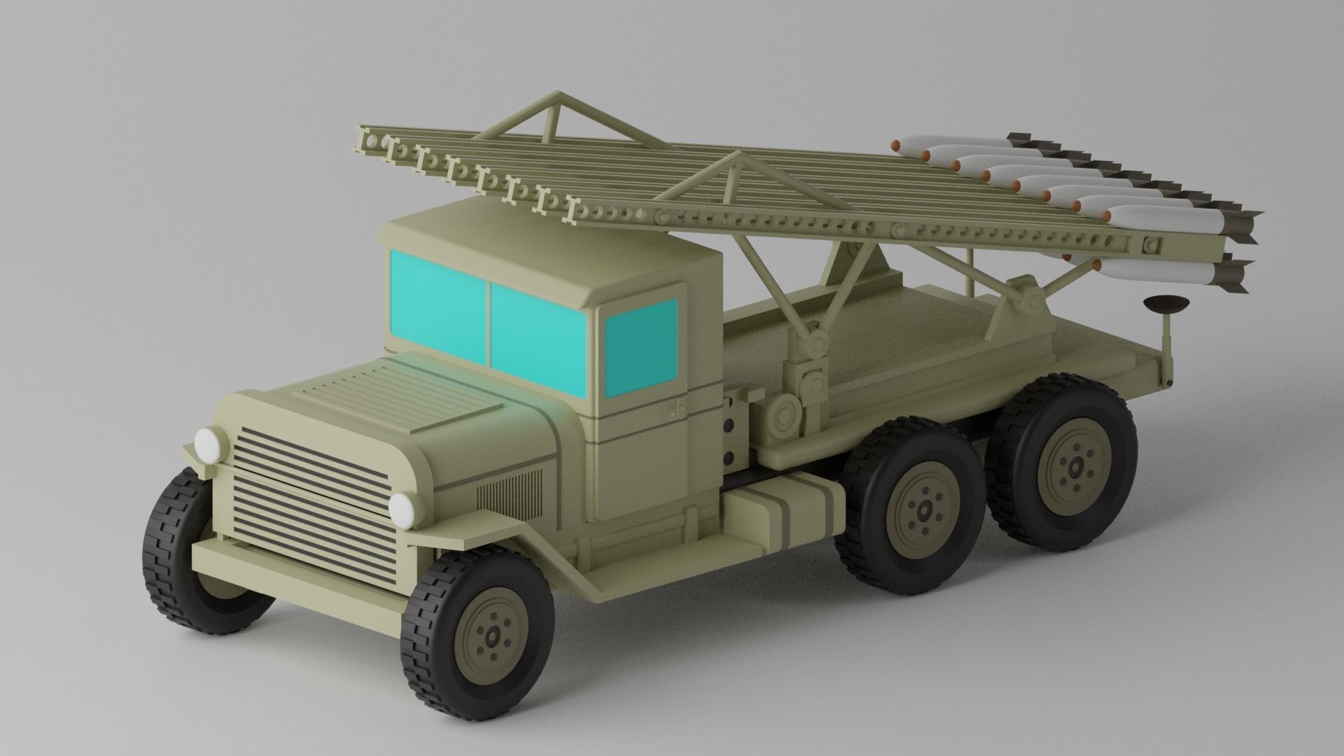 Katyusha BM-13 Multiple Rocket Launcher 3D model | CGTrader