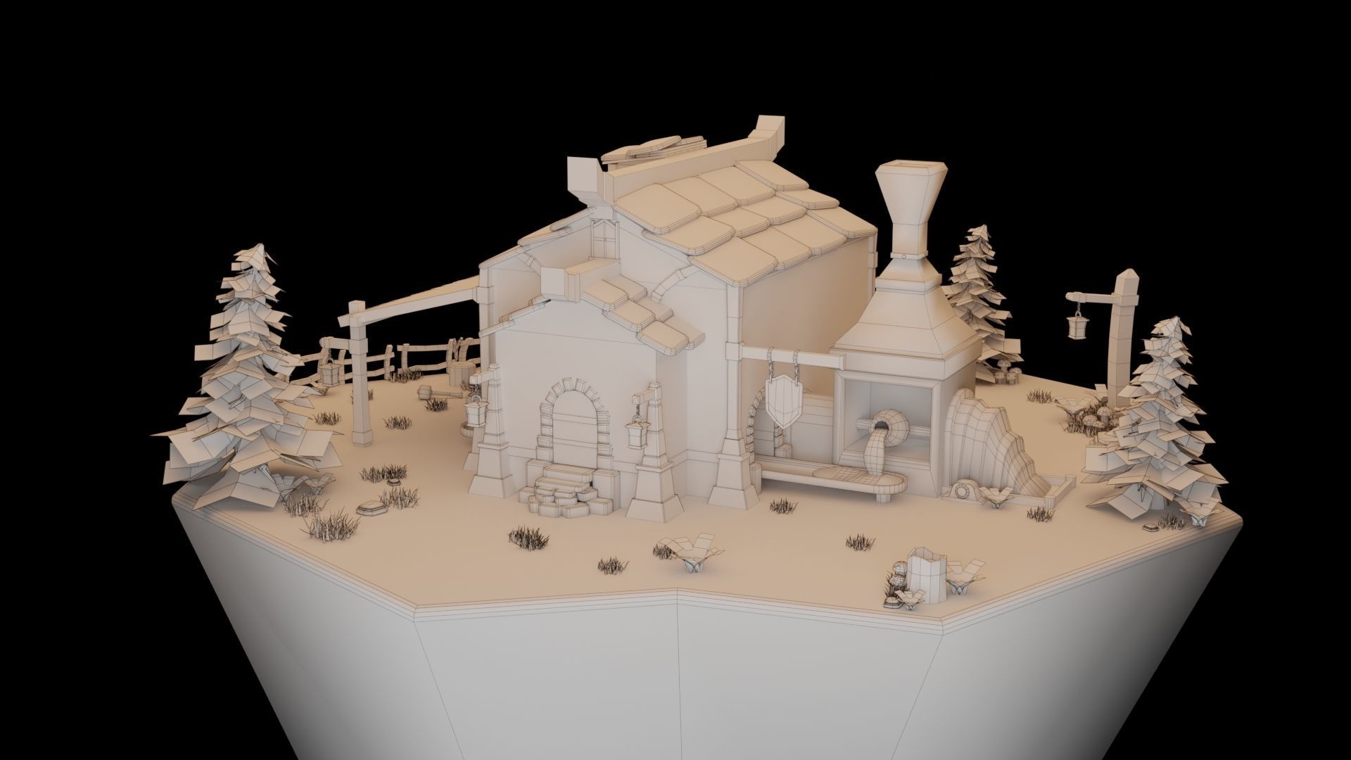 3D model Medieval Blacksmith VR / AR / low-poly | CGTrader