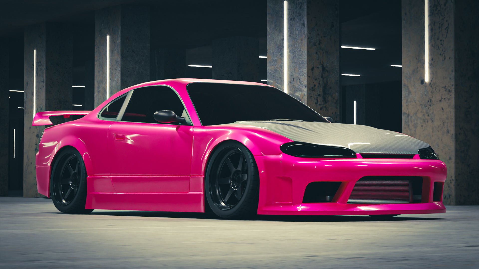 Nissan Silvia S15 Drift Tune 3D model rigged | CGTrader