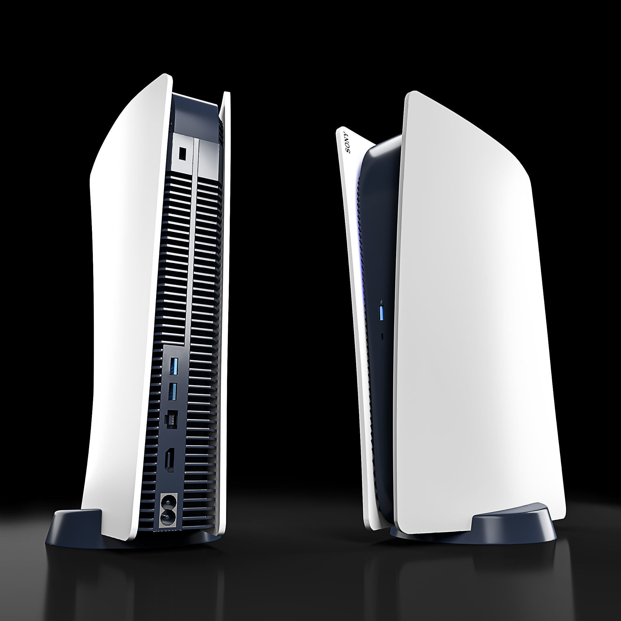 Sony Play Station 5 Digital Edition Console Set 3D model | CGTrader