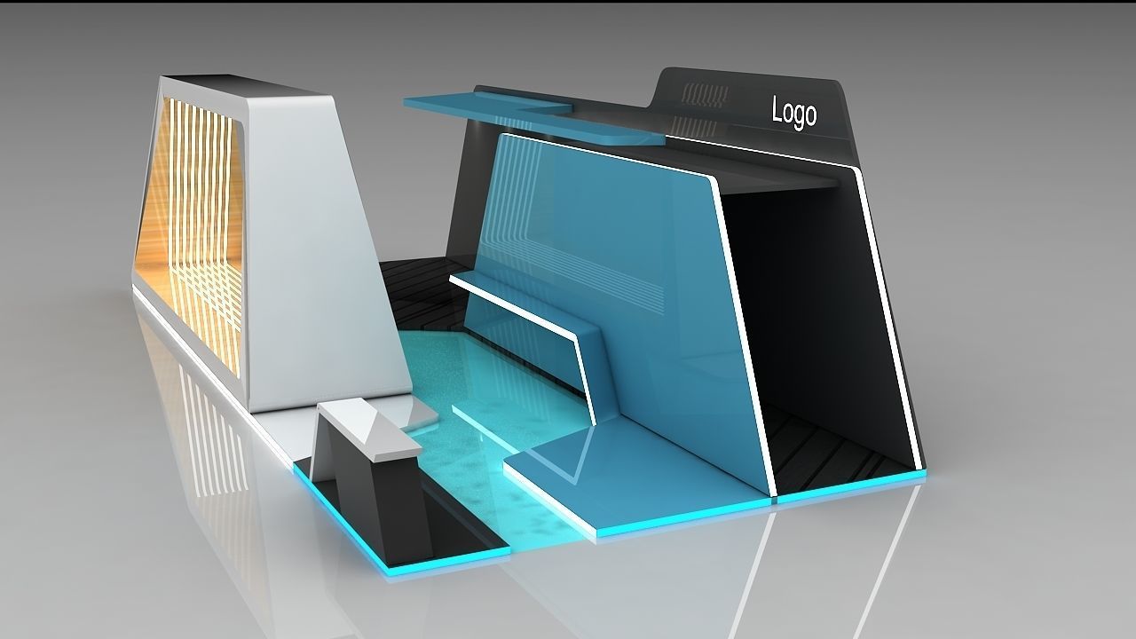 3D model Exhibition stall VR / AR / low-poly | CGTrader