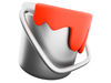 3d open bucket with a paint color 3D model | CGTrader