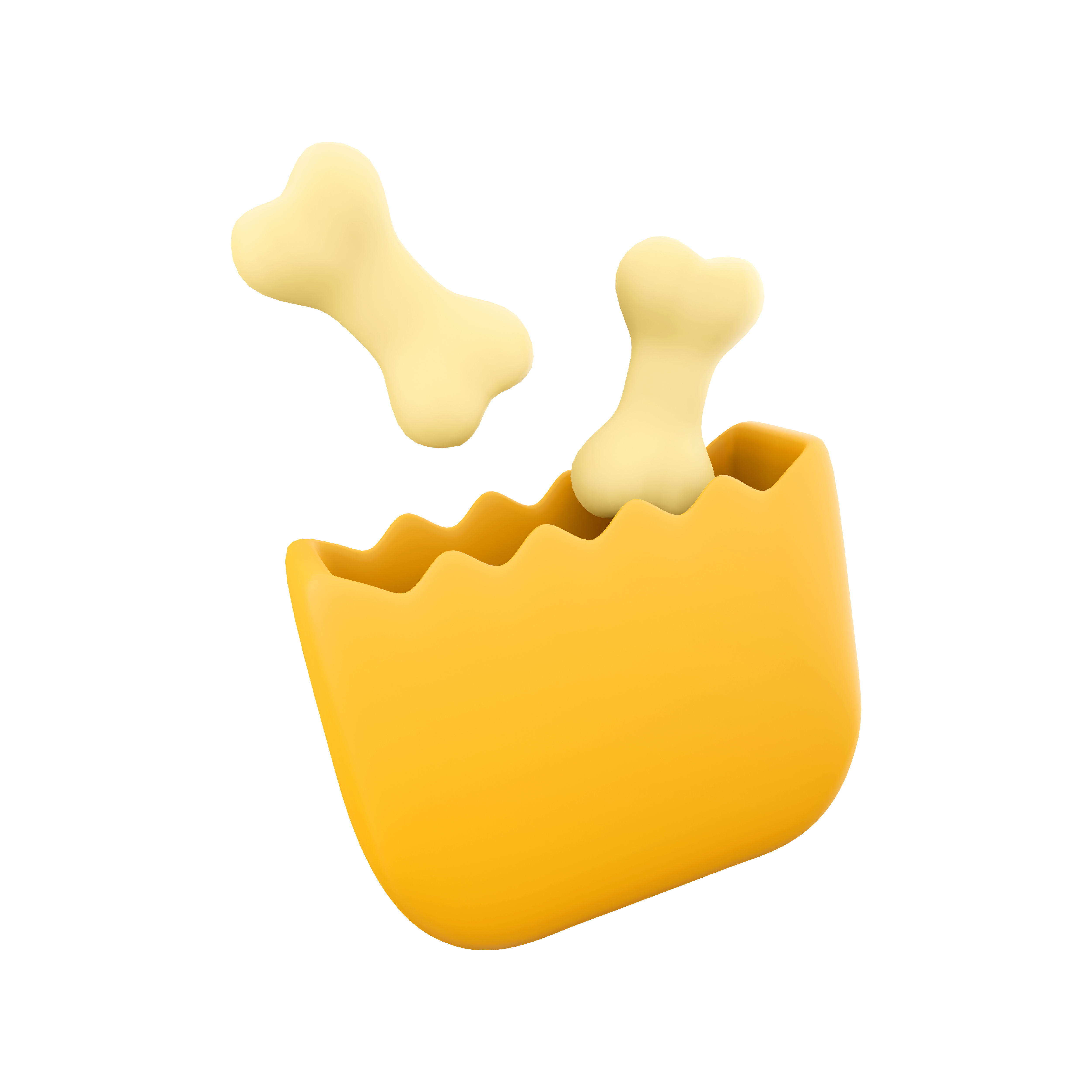 3d Dog bone cartoon icon 3D model | CGTrader