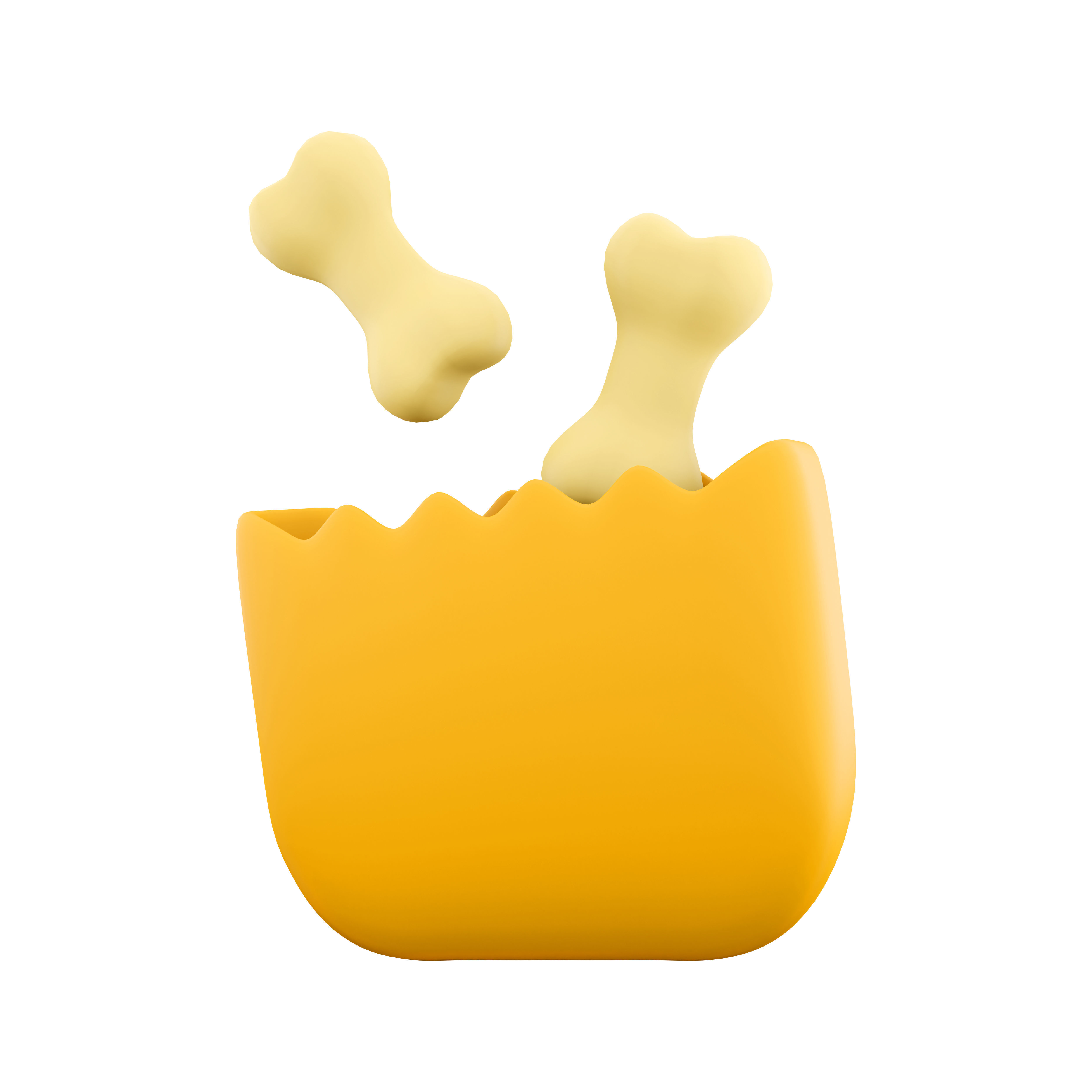 3d Dog bone cartoon icon 3D model | CGTrader