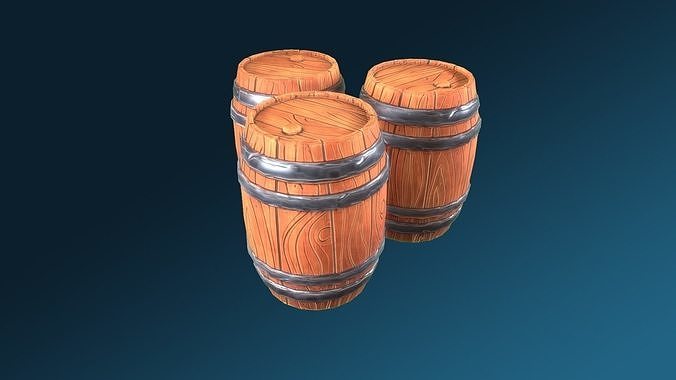 3D model Stylized barrel VR / AR / low-poly | CGTrader