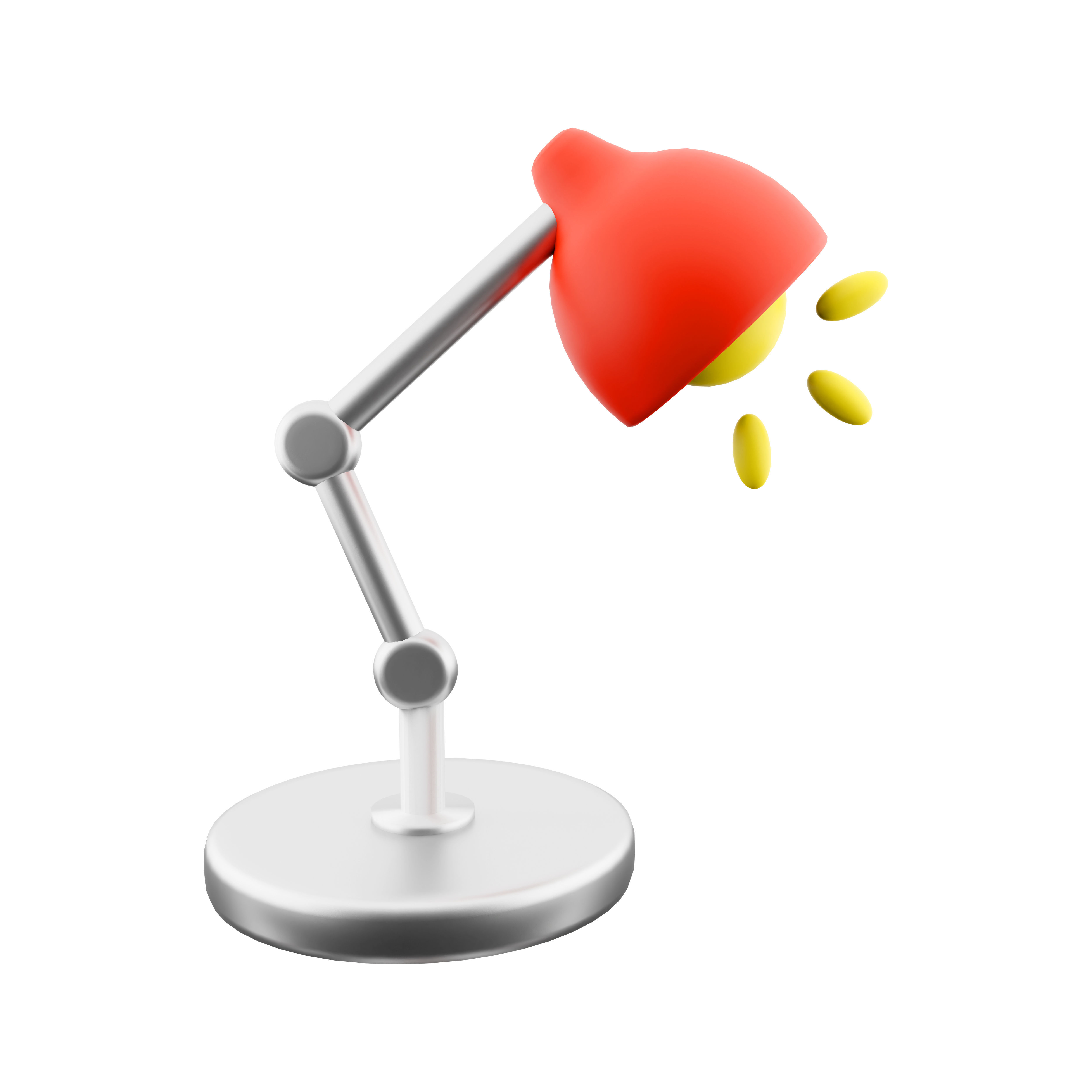 3d Table lamp with light bulb cartoon icon 3D model | CGTrader