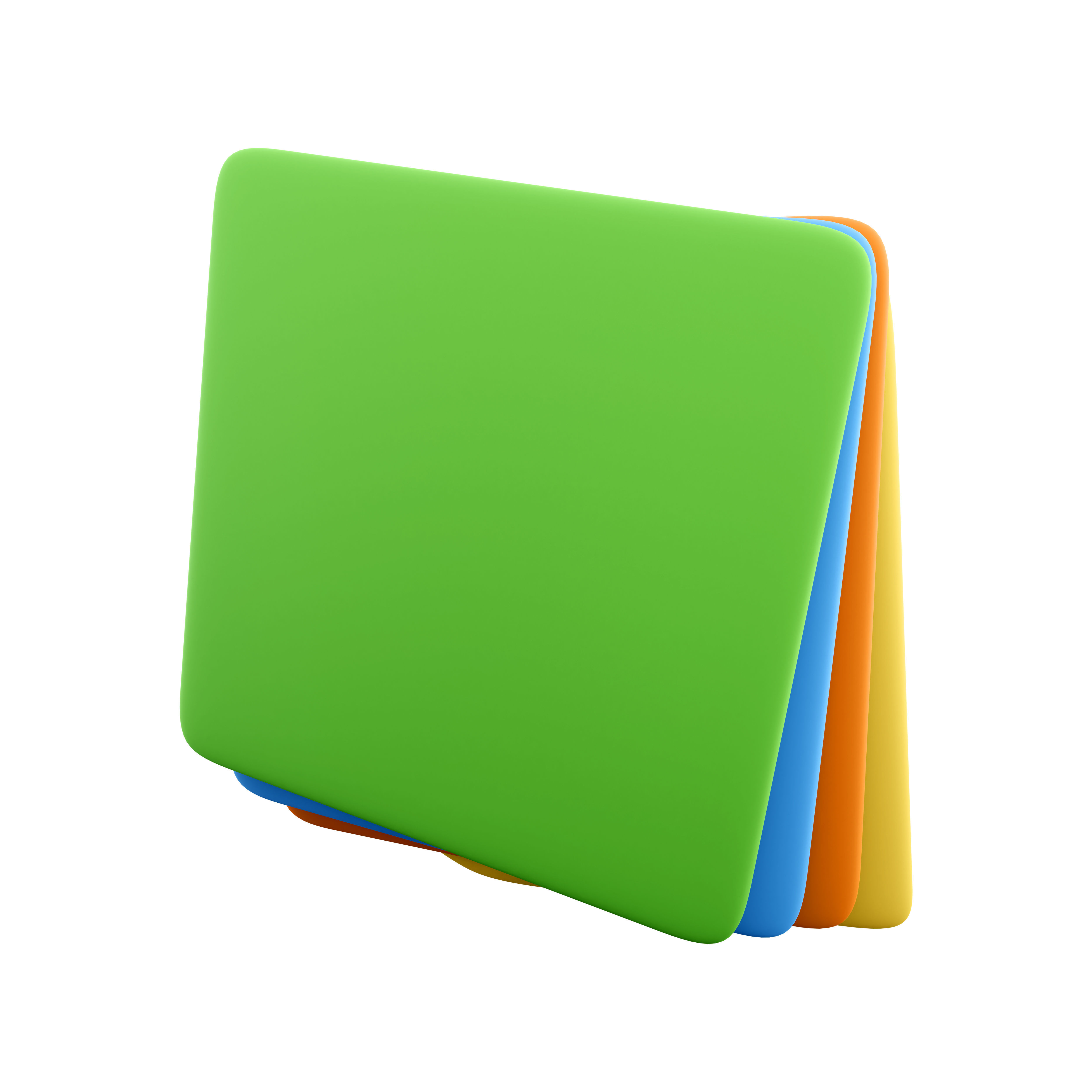 3d illustration of sticky notes on white background 3D model | CGTrader