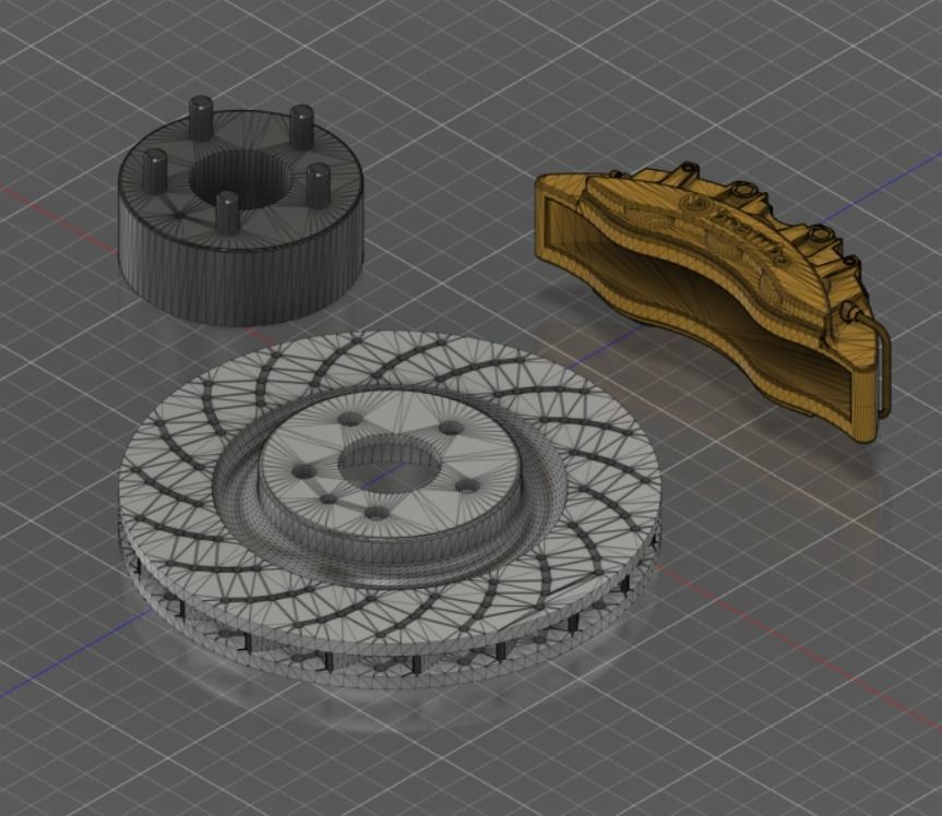Brake Set 3D model 3D printable | CGTrader