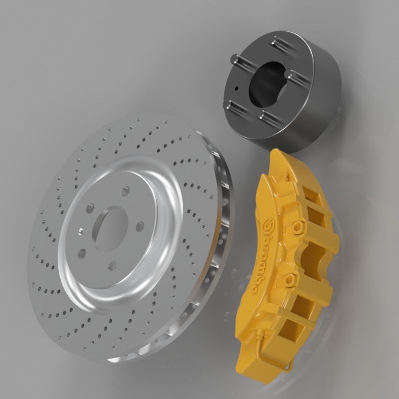 Brake Set 3D model 3D printable | CGTrader