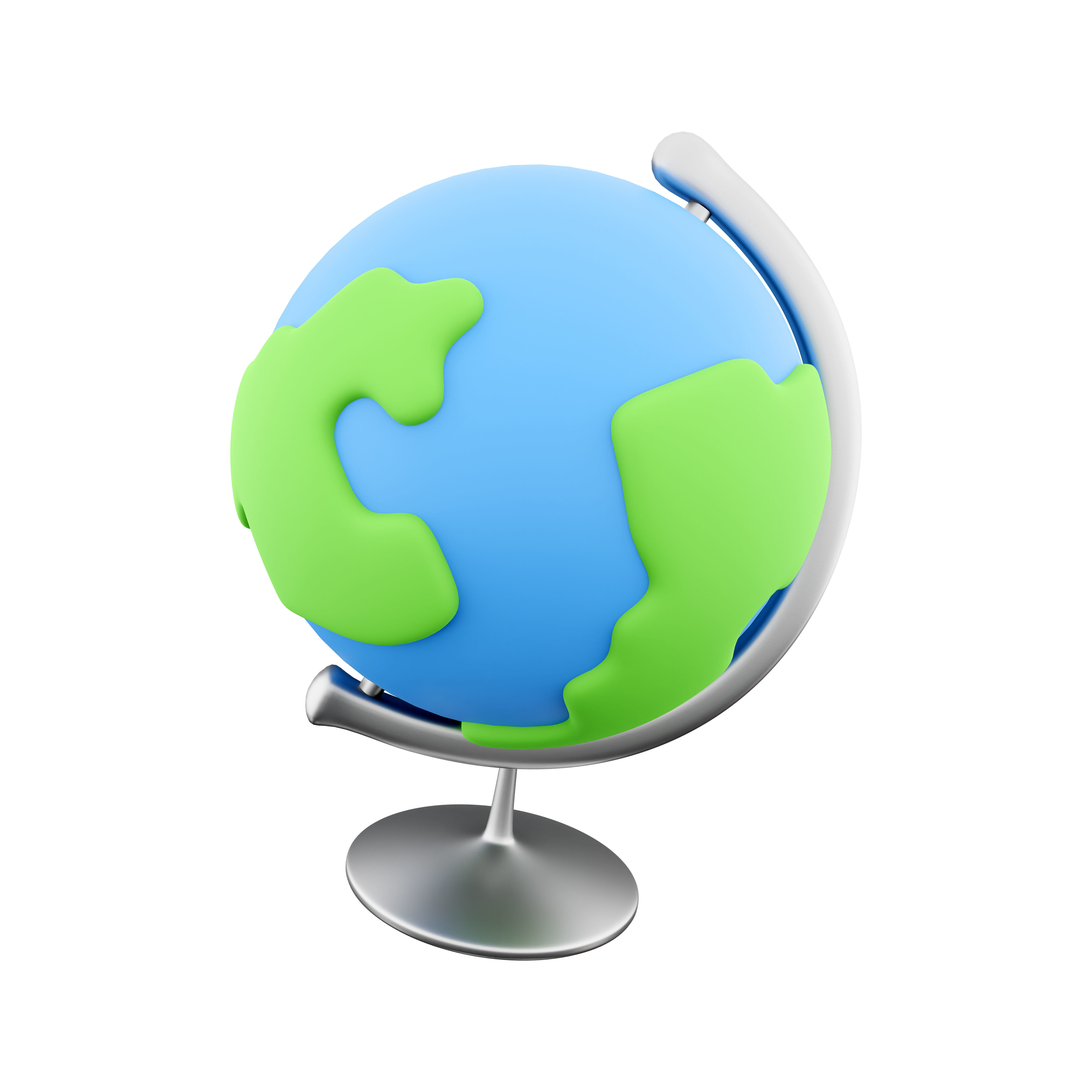 3d Earth globe cartoon icon 3D model | CGTrader