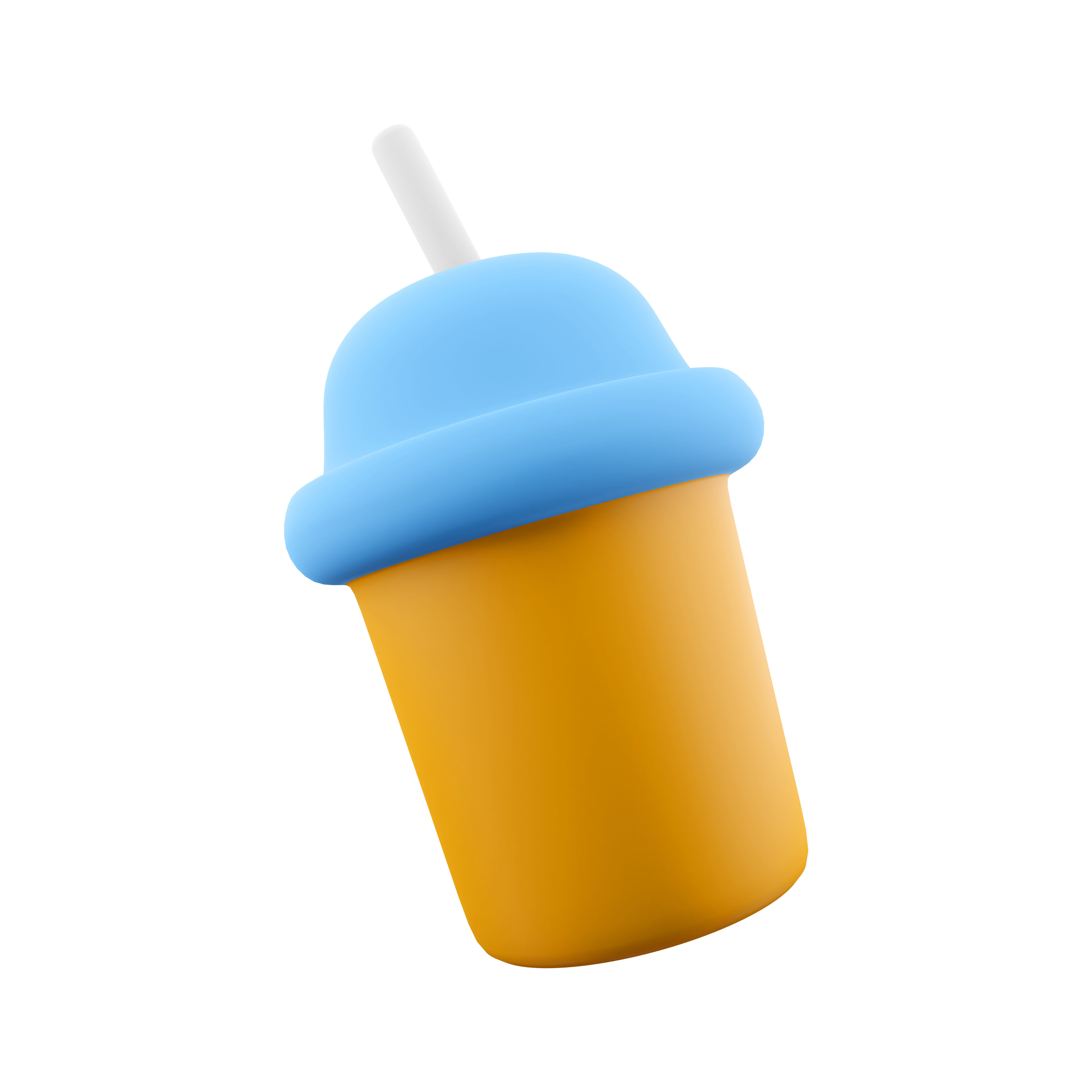 3d drink glass cartoon icon 3D model | CGTrader
