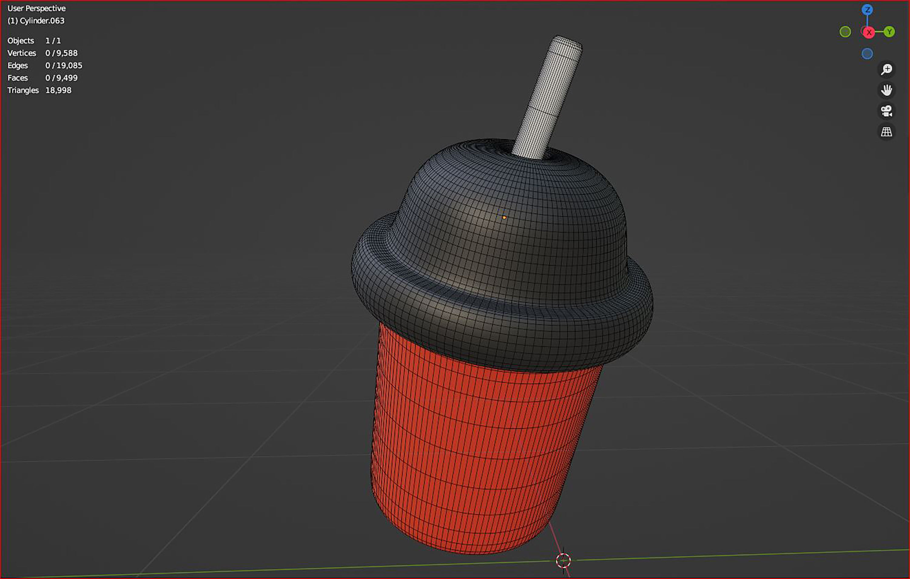 3d drink glass cartoon icon 3D model | CGTrader