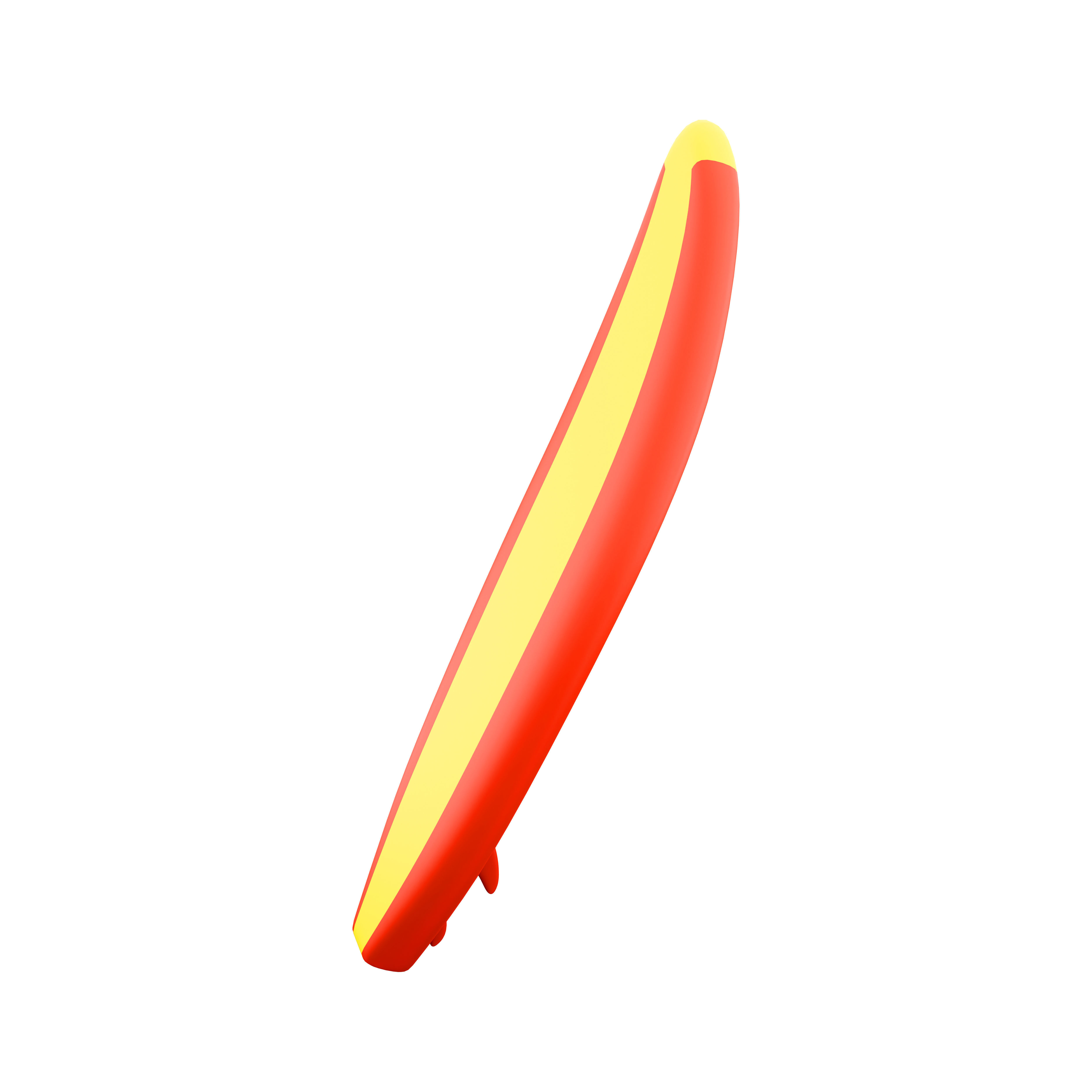 3d yellow and red surfboard 3D model | CGTrader