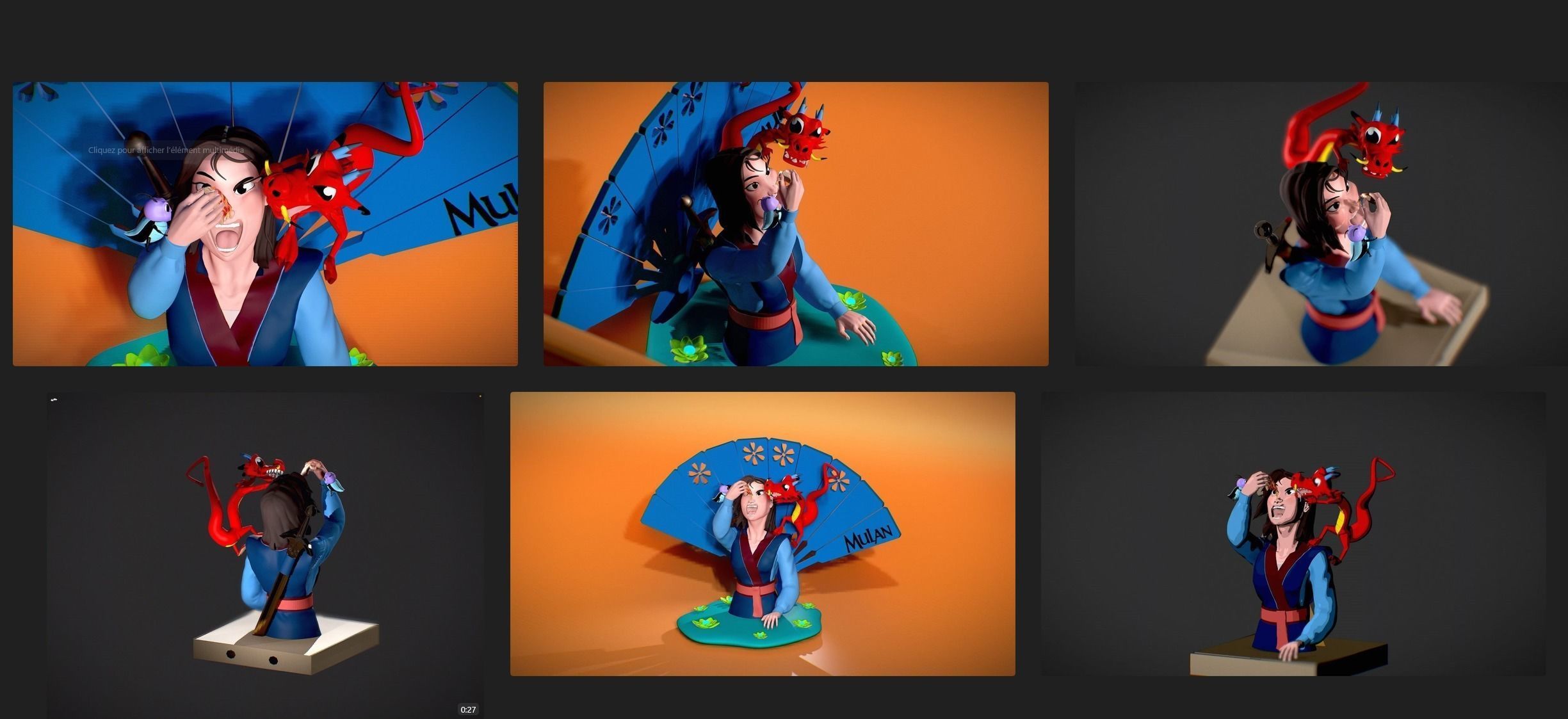 Mulan Disney - Dioramas 3D model 3D printable | CGTrader