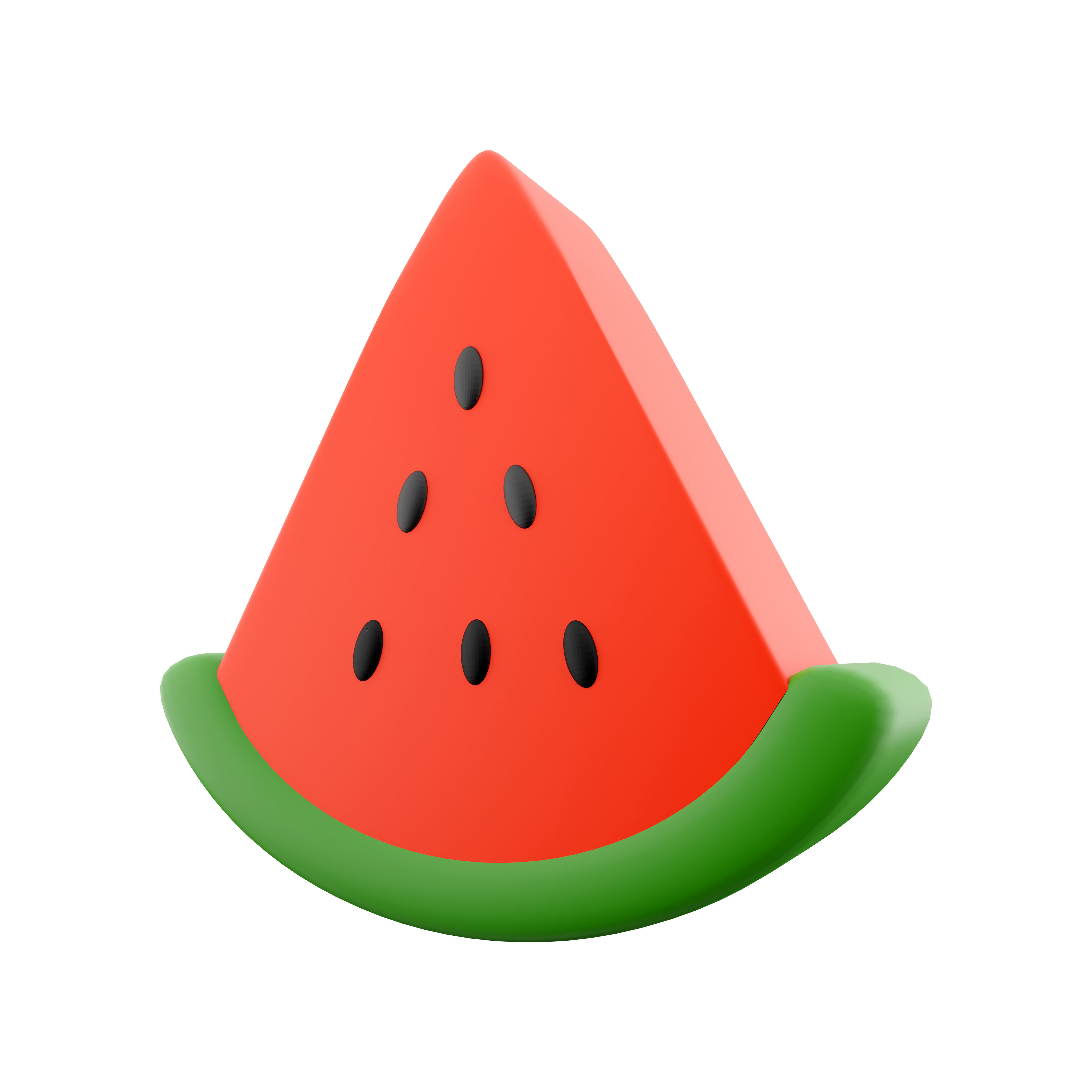 3d watermelon cartoon icon 3D model | CGTrader