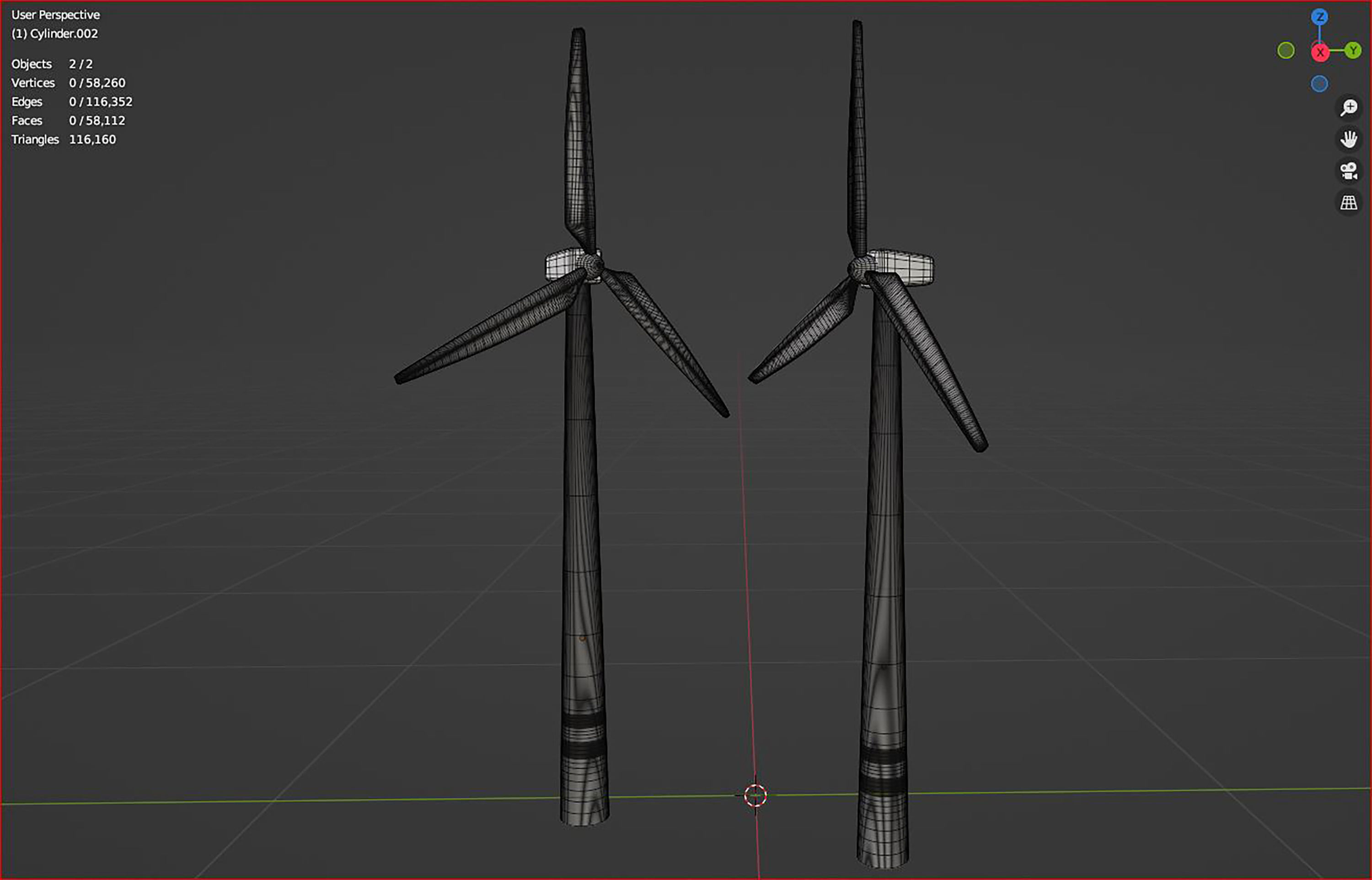 3d Wind turbine front and angle view 3D model | CGTrader