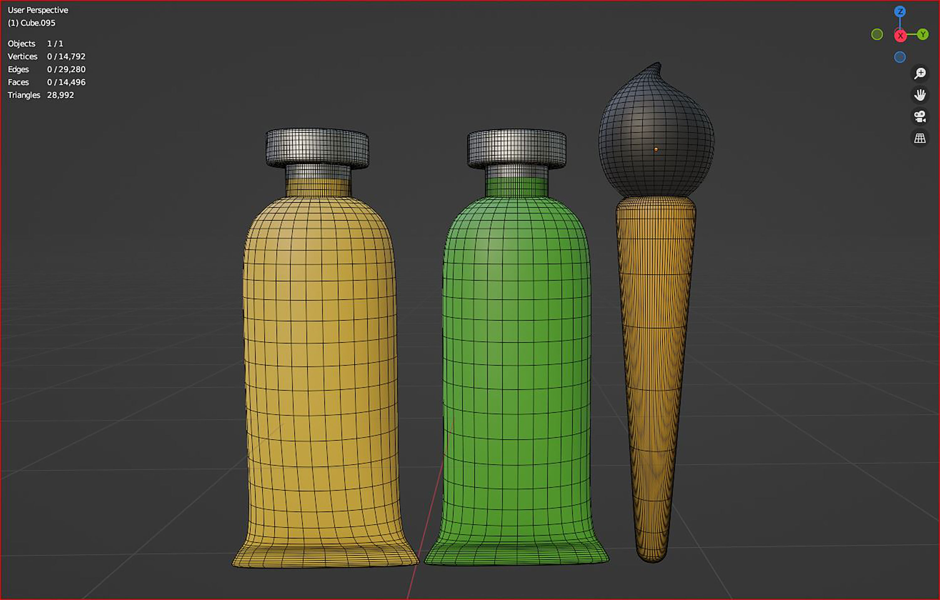 3d paint tubes illustration 3D model | CGTrader