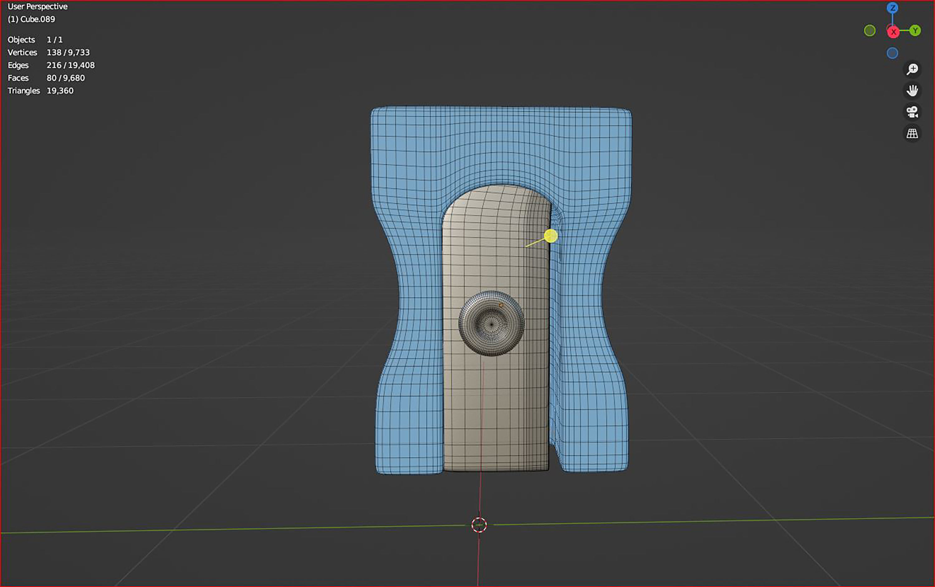 3d blue pencil sharpener cartoon icon 3D model | CGTrader