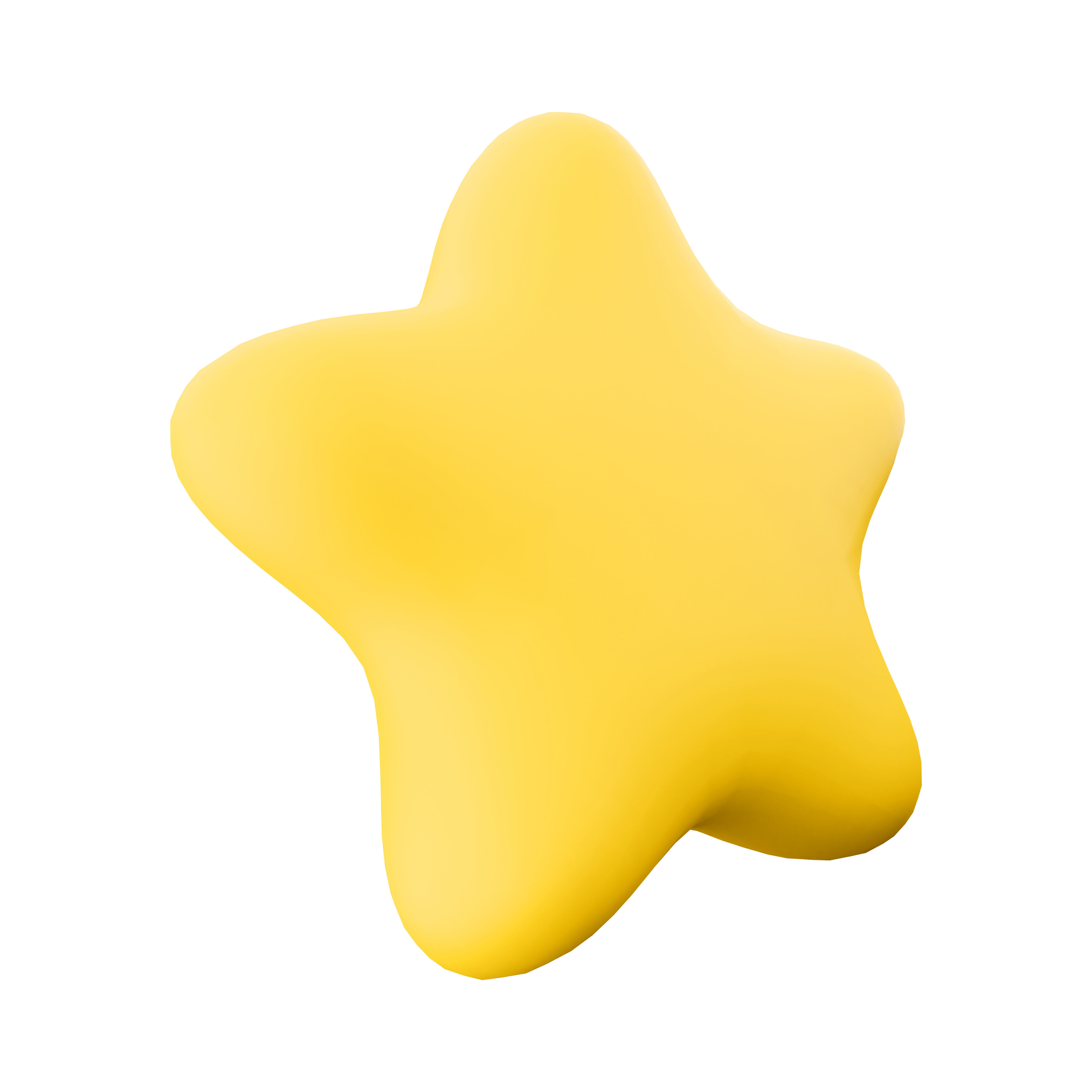 3d star cartoon icon 3D model | CGTrader