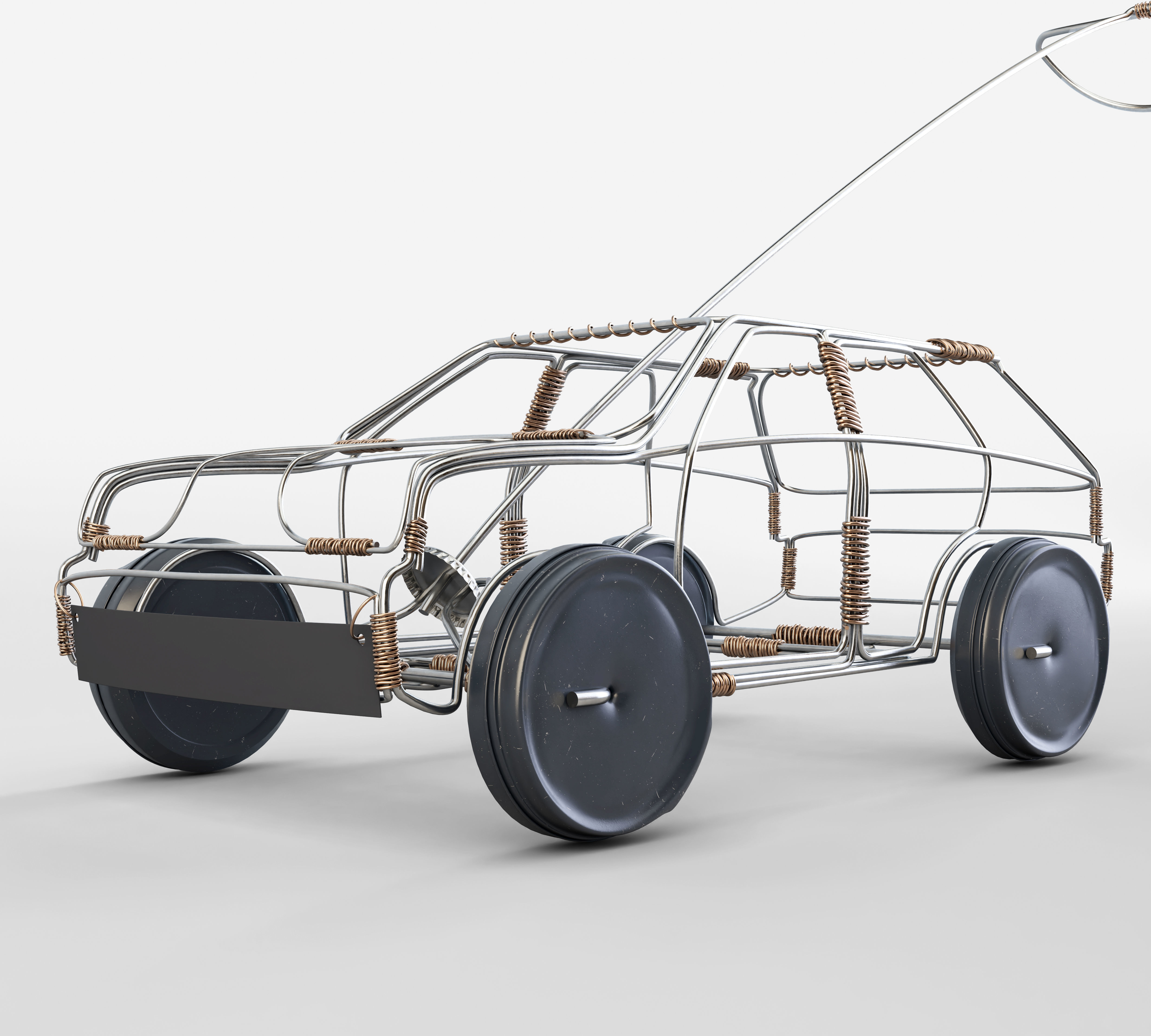 Wire Toy Car Concept 3D model | CGTrader