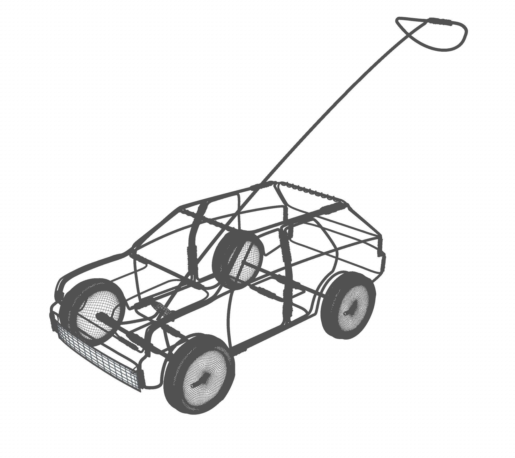 Wire Toy Car Concept 3D model | CGTrader