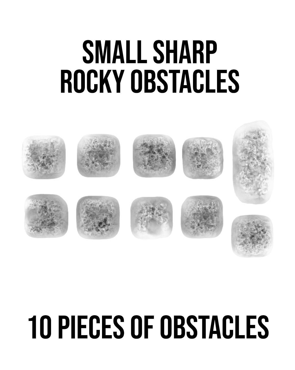 Small Sharp Rocky Obstacles 3D model 3D printable | CGTrader