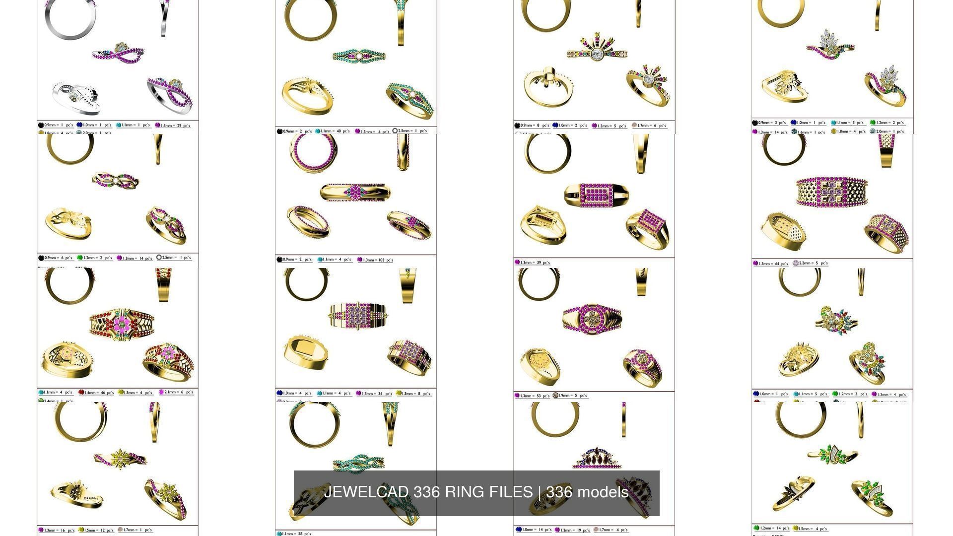 JEWELCAD 336 RING FILES 3D Model Collection | CGTrader