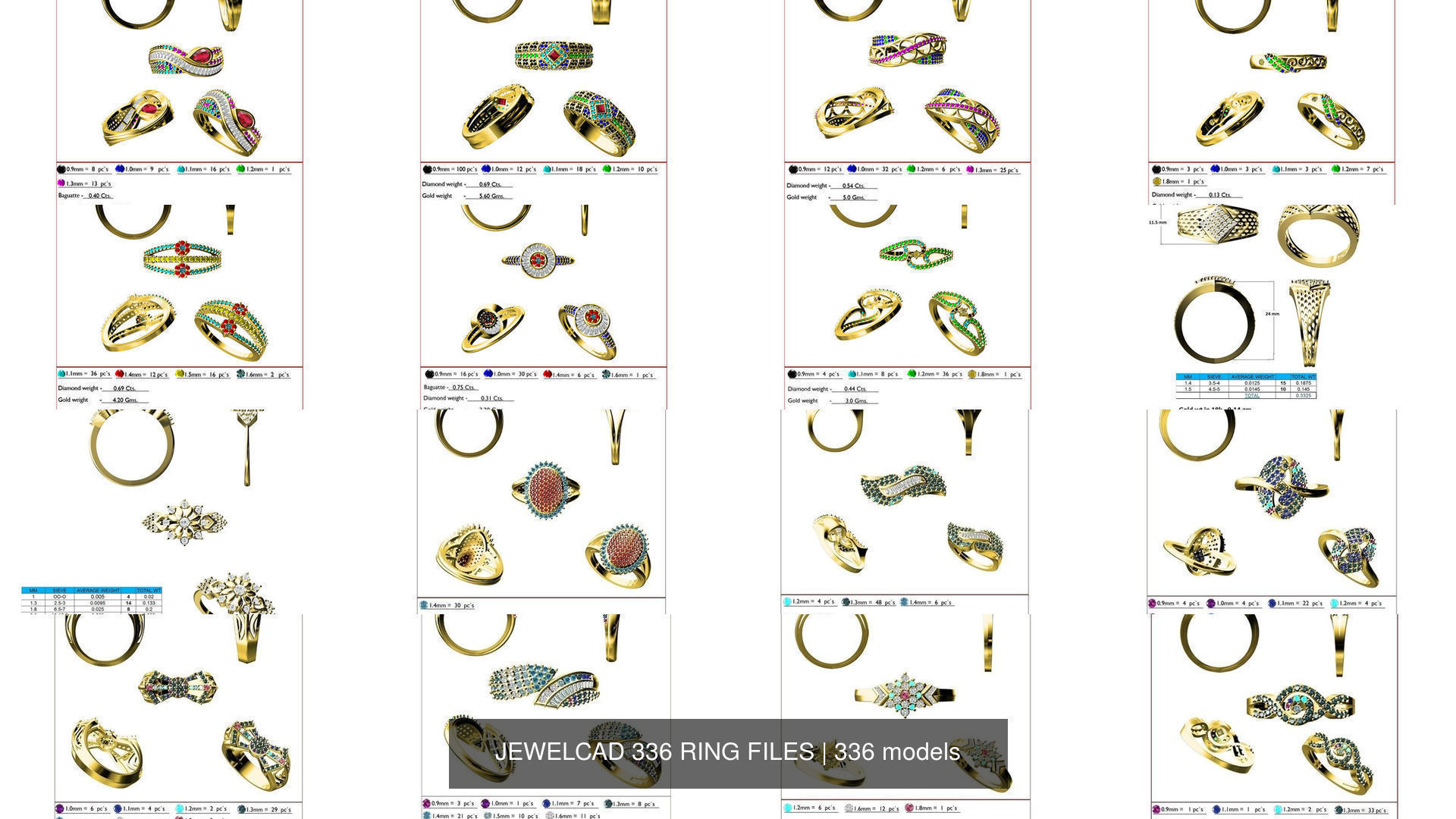 JEWELCAD 336 RING FILES 3D Model Collection | CGTrader