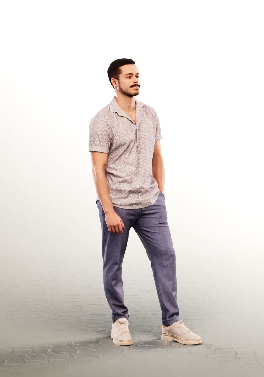 3D model Sandro 13275 - Standing Casual Man VR / AR / low-poly | CGTrader