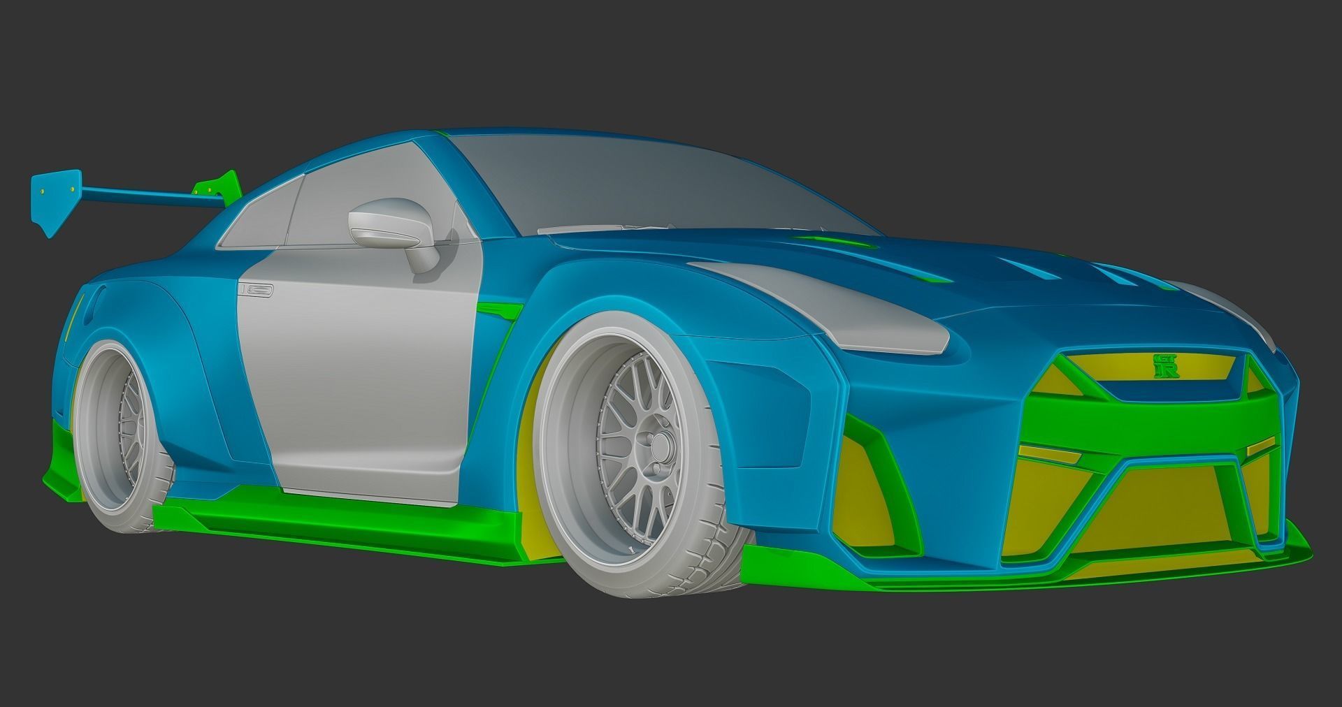 3D model NISSAN GT-R R35 DARWIN WIDEBODYKIT VR / AR / low-poly | CGTrader