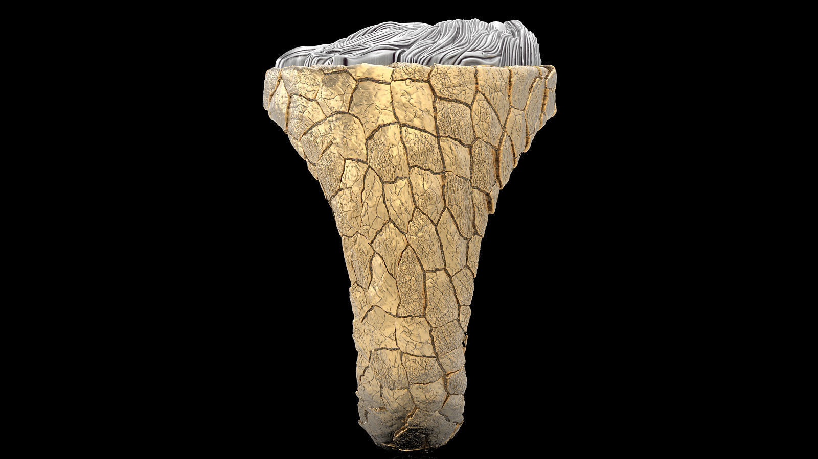 Rock eagle ring silver gold jewelry 3D printable model 3D model 3D ...