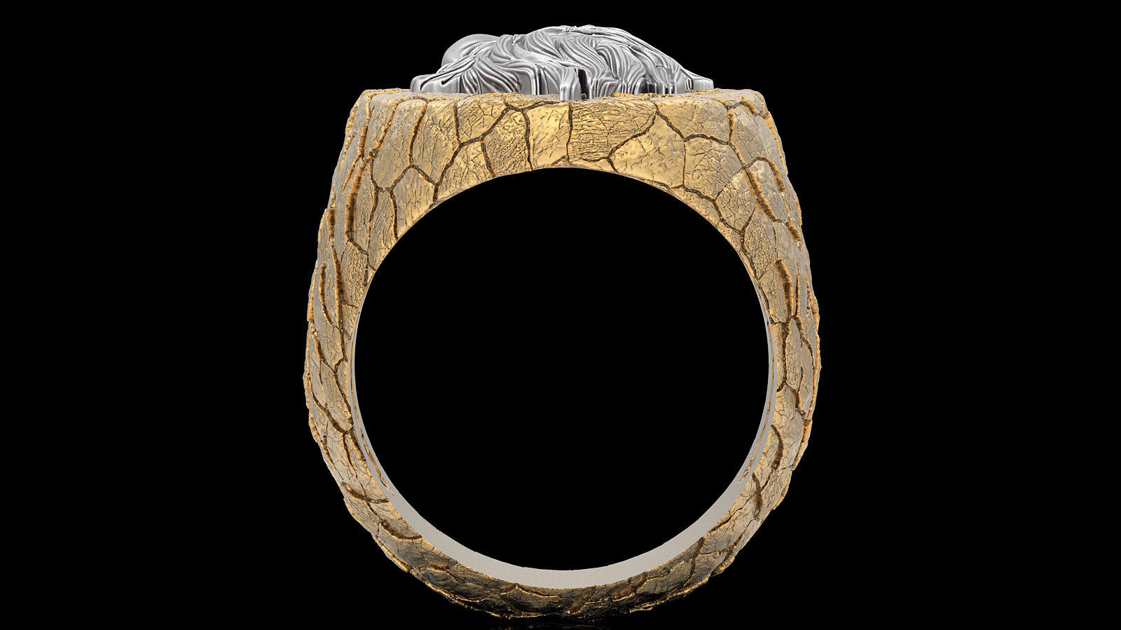 Rock eagle ring silver gold jewelry 3D printable model 3D model 3D ...