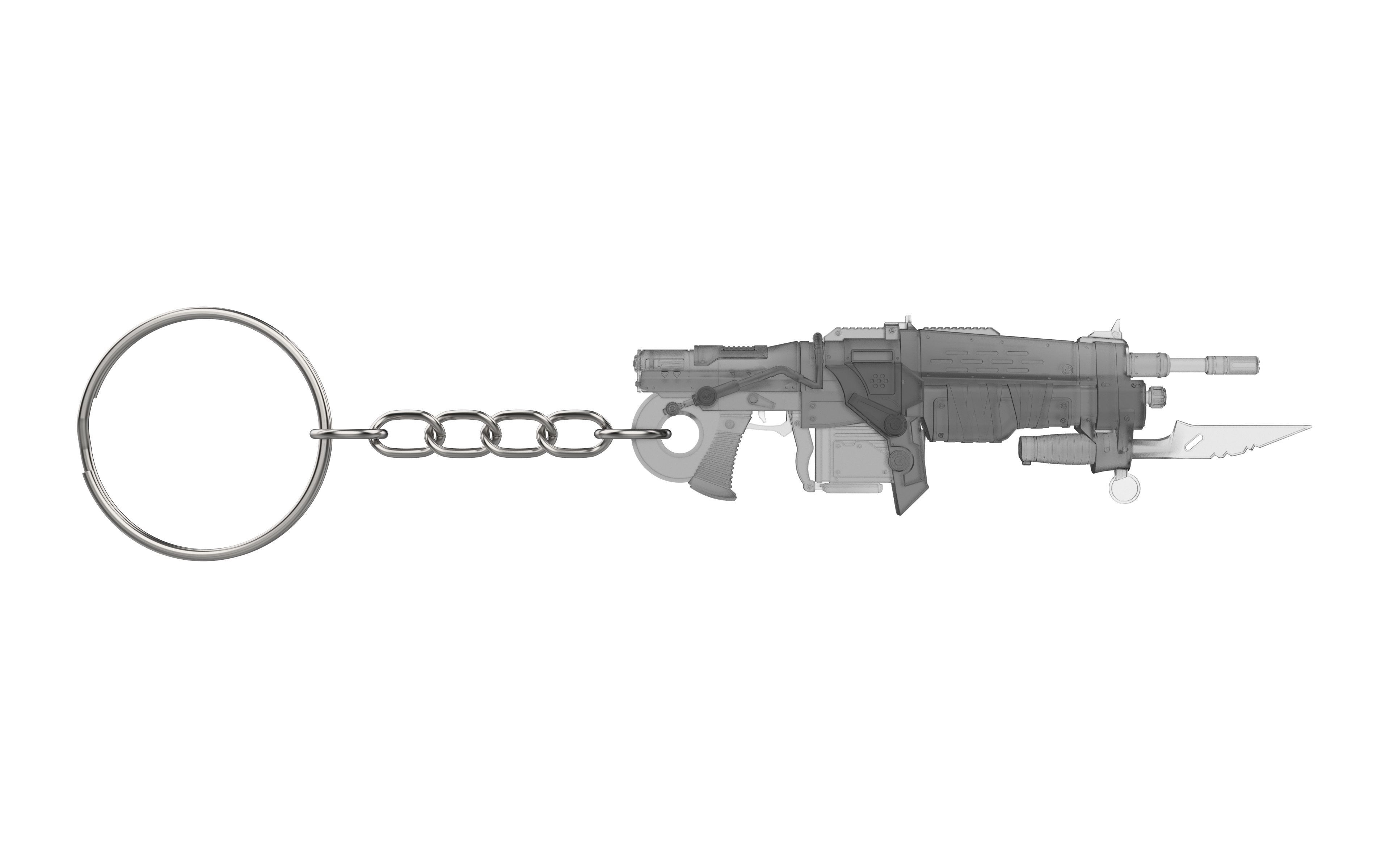 Keychain - Retro Lancer - Gears Of War - Printable model - STL 3D model ...