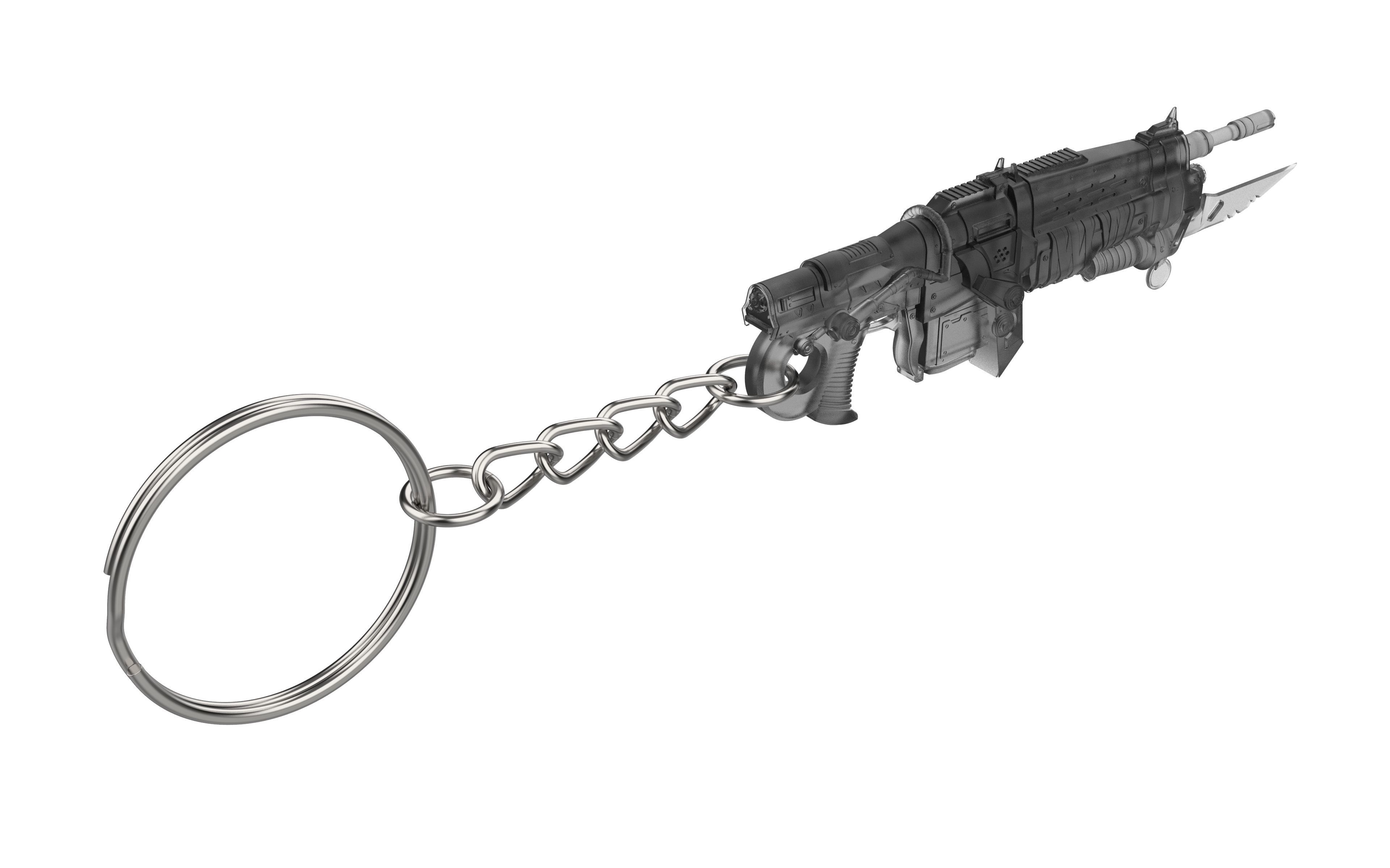 Keychain - Retro Lancer - Gears Of War - Printable model - STL 3D model ...