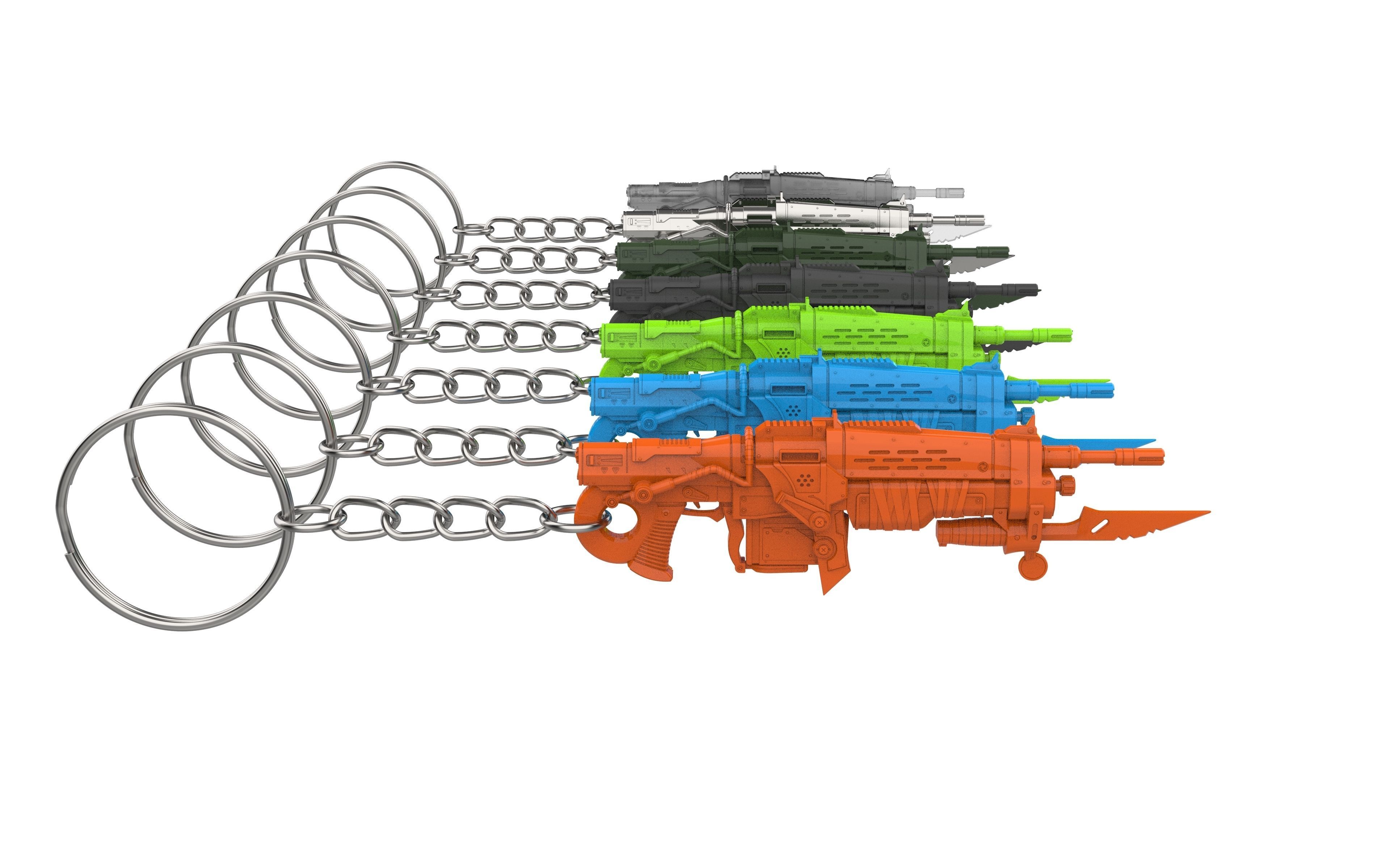 Keychain - Retro Lancer - Gears Of War - Printable model - STL 3D model ...
