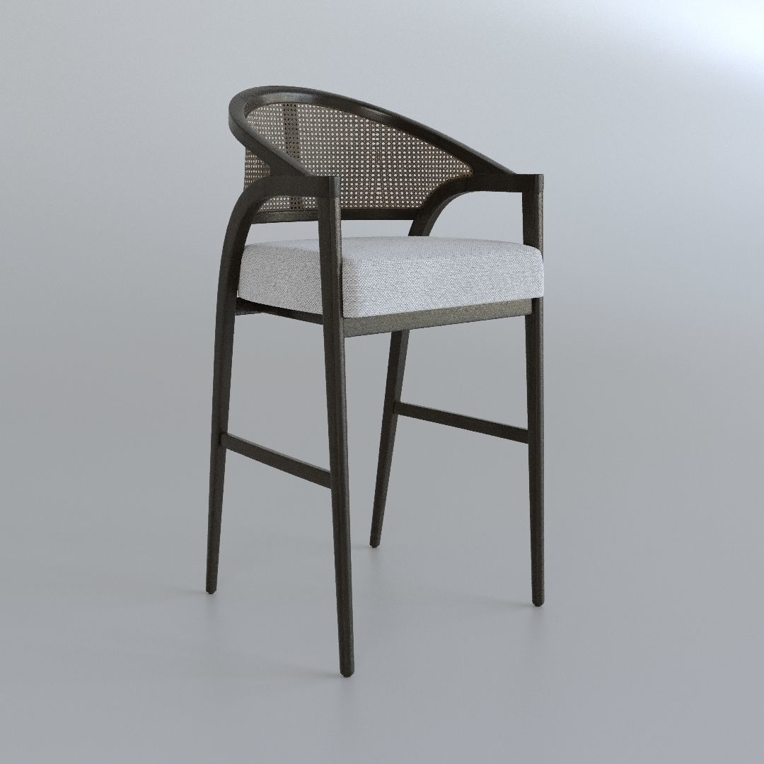 Arhaus Aimee armchair and barstool 3D model | CGTrader