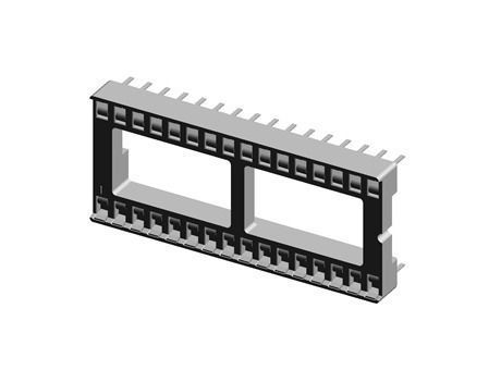 Socket,IC,DIP,2.54mm,standard,ladder,32P free 3D model | CGTrader