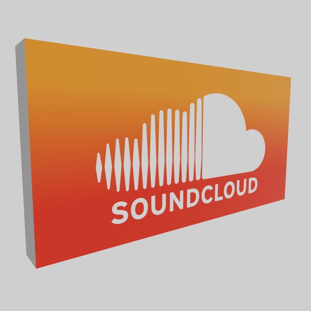 3D model Soundcloud icon VR / AR / low-poly | CGTrader