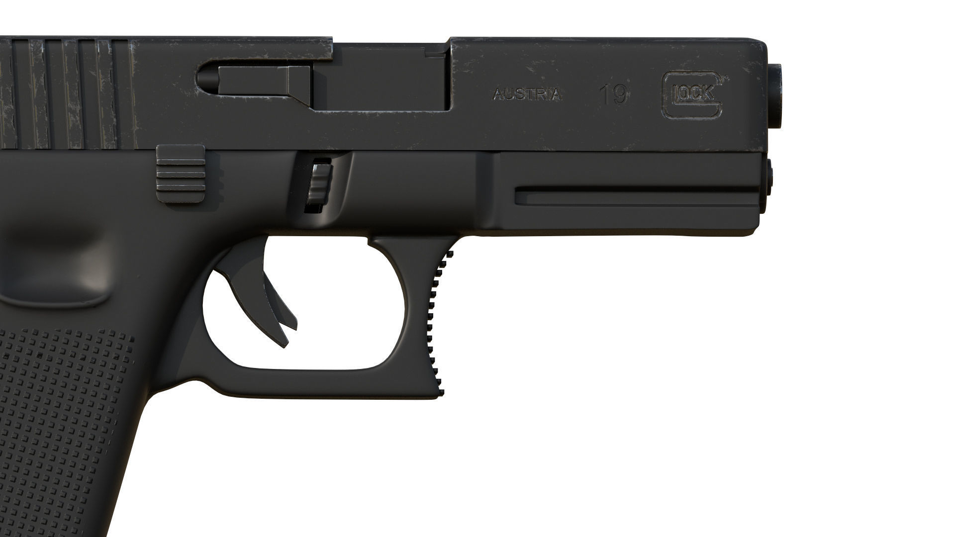 3D model gun side arm glock VR / AR / low-poly | CGTrader