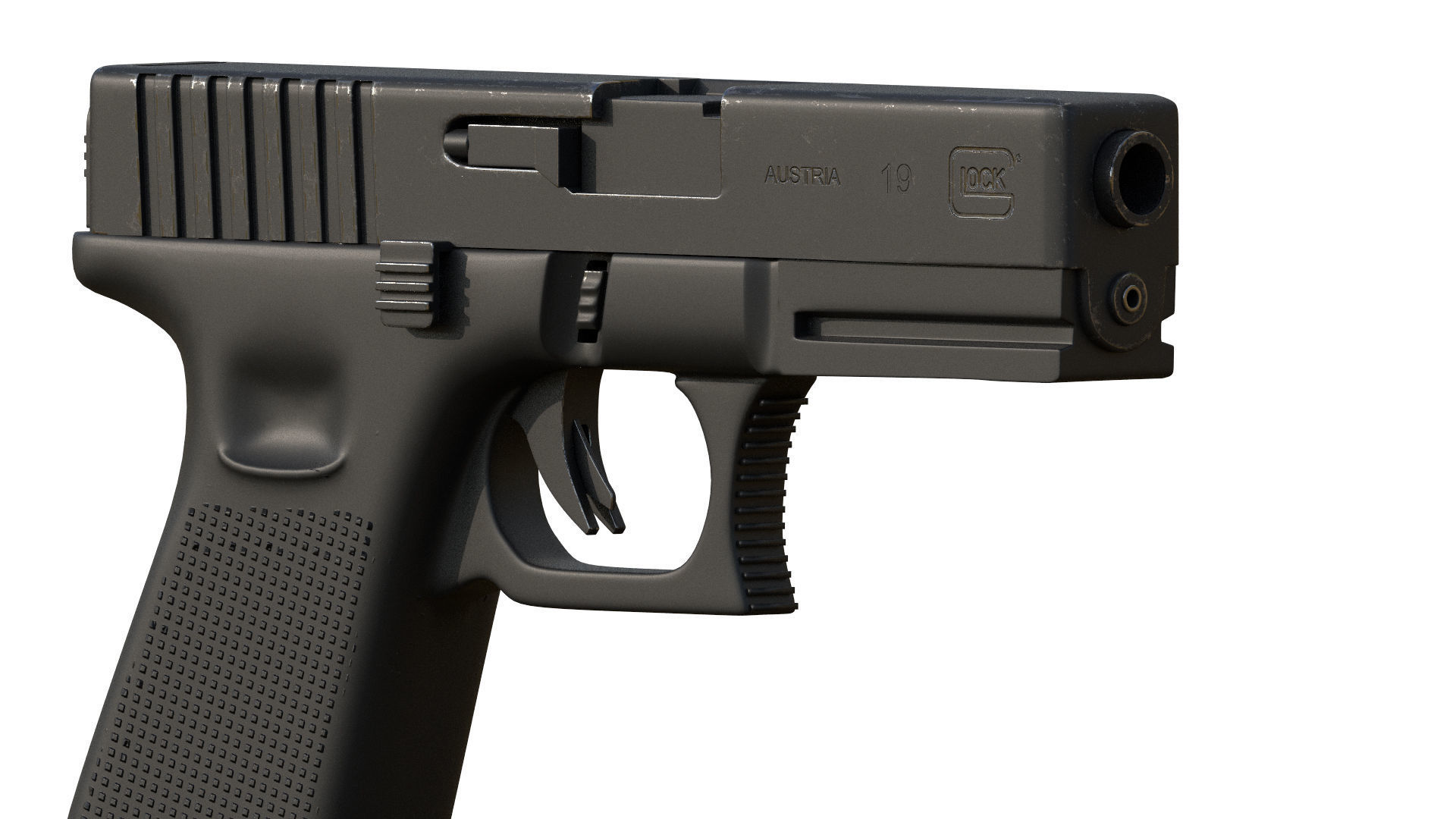 3D model gun side arm glock VR / AR / low-poly | CGTrader